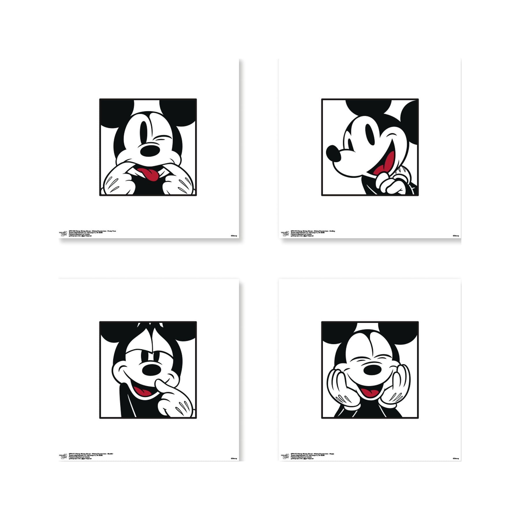 Gallery Pops Disney Mickey Mouse - Mickey Expressions Wall Art Bundle ...