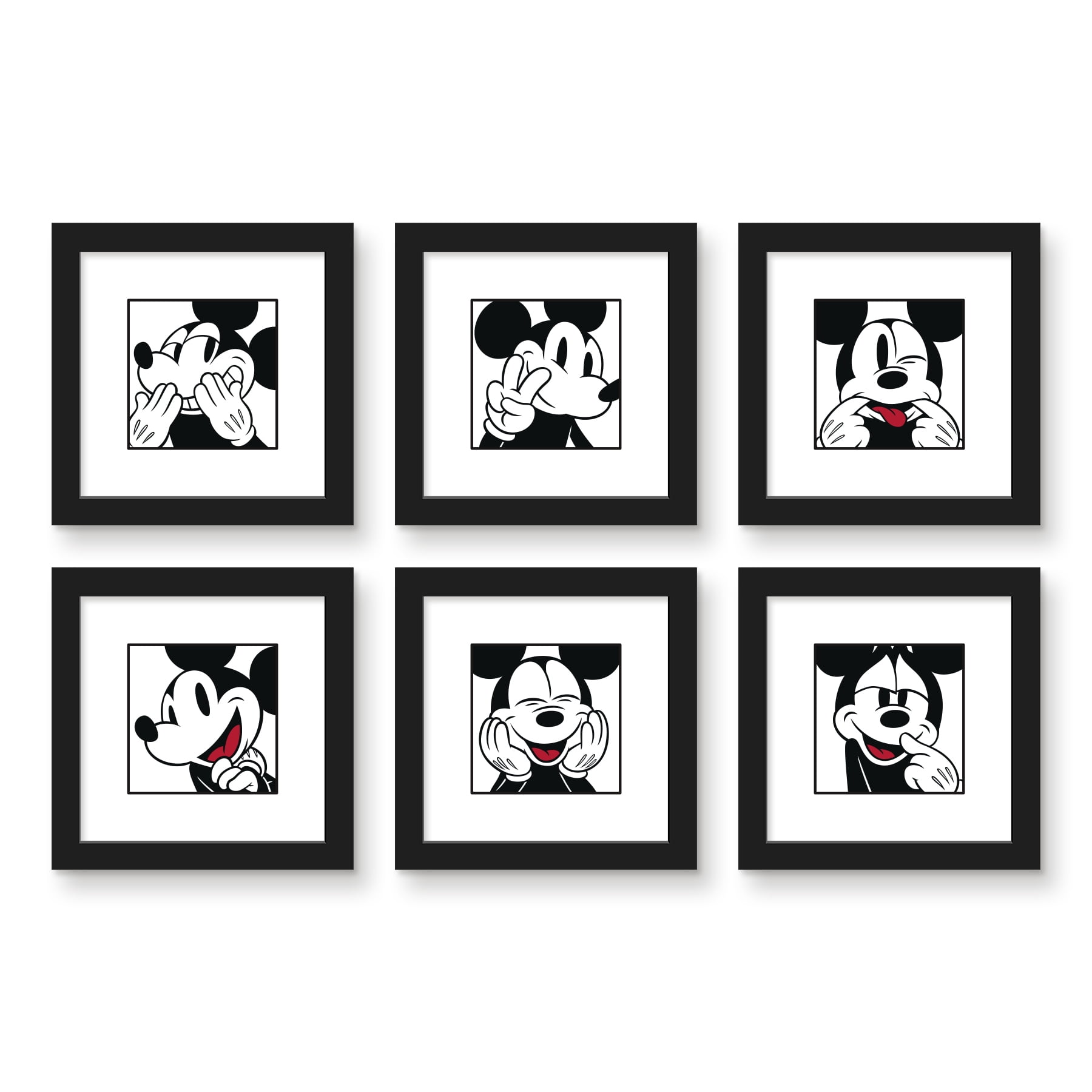 Gallery Pops Disney Mickey Mouse - Mickey Expressions Wall Art Bundle ...