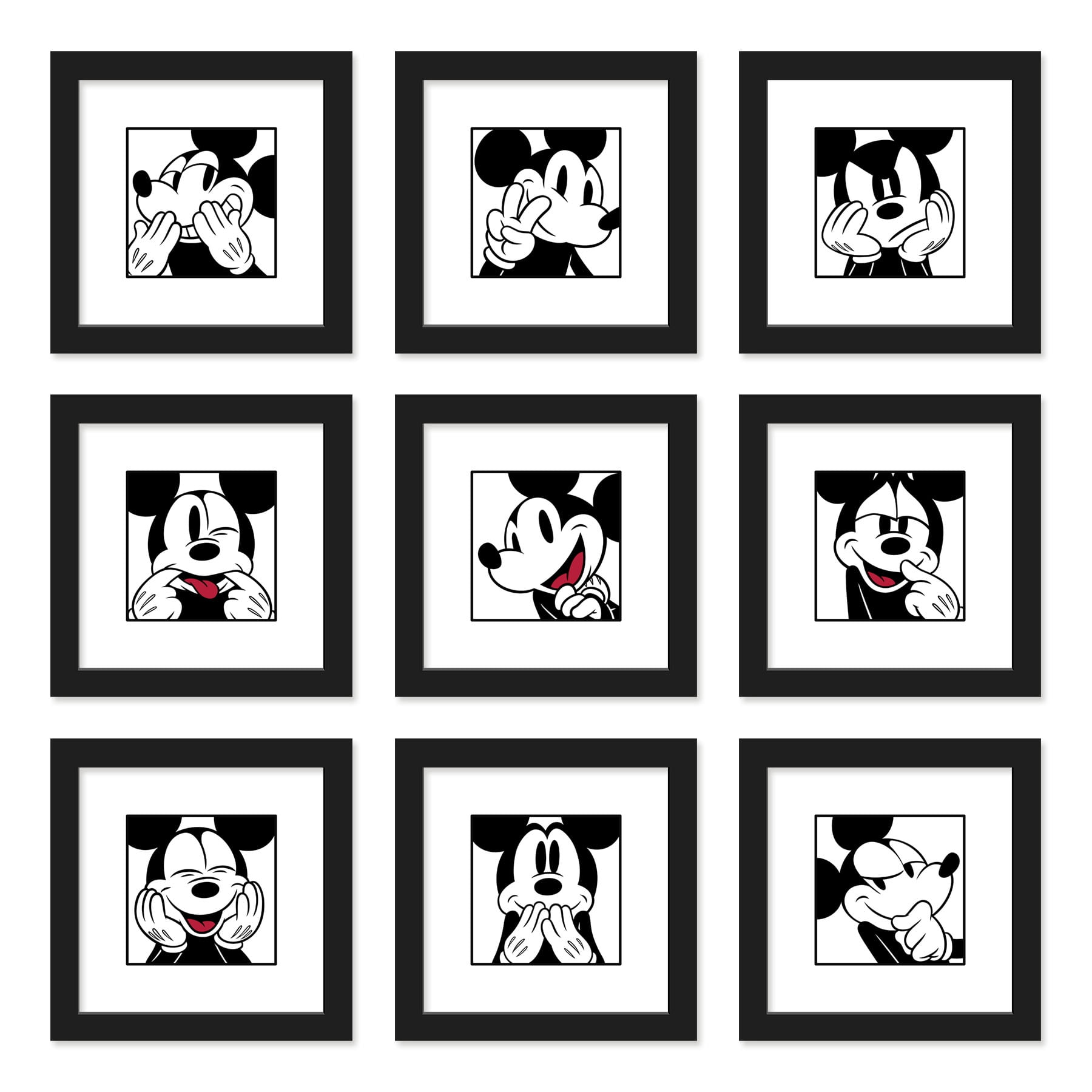 Gallery Pops Disney Mickey Mouse - Mickey Expressions Wall Art Bundle ...