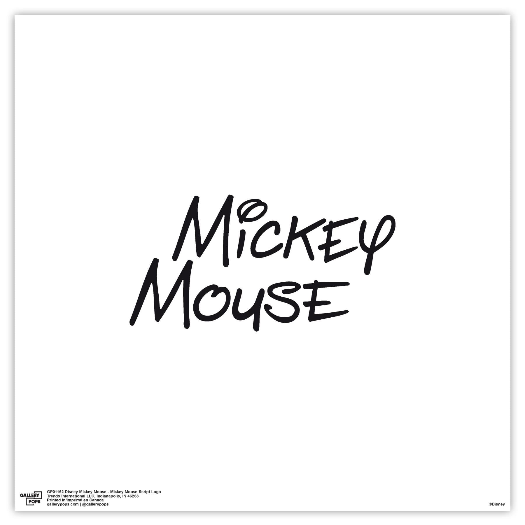 Gallery Pops Disney Mickey Mouse - Mickey Mouse Script Logo Wall Art ...