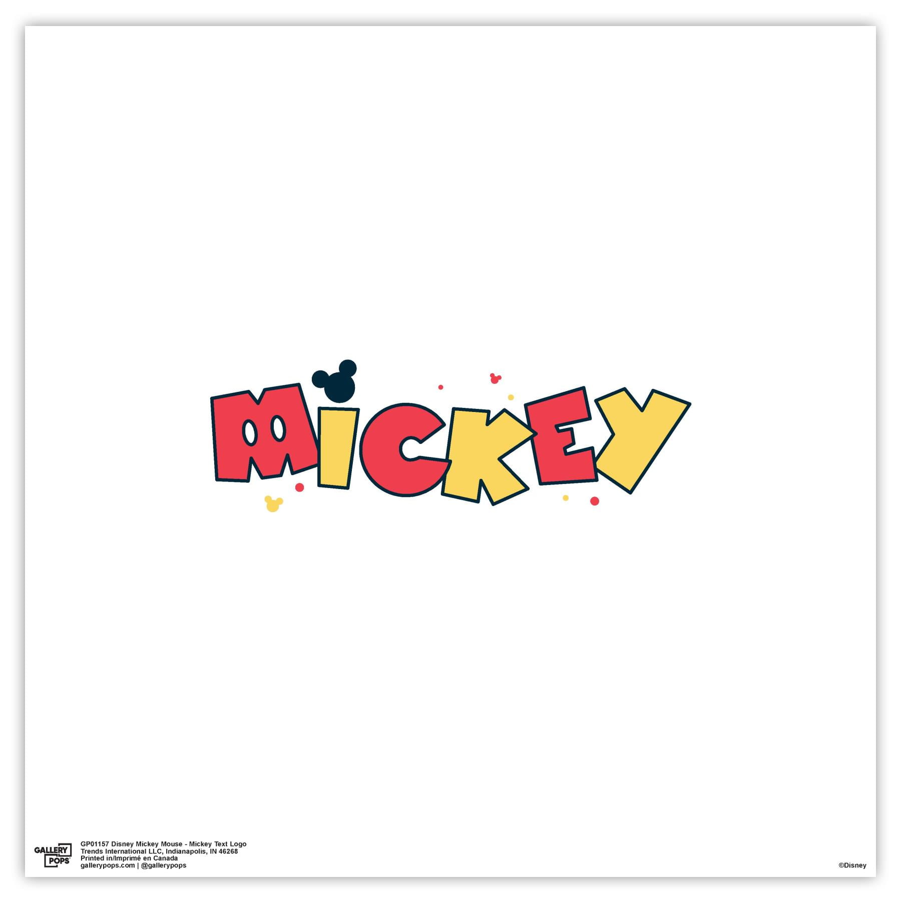 Gallery Pops Disney Mickey Mouse - Mickey Text Logo Wall Art, Unframed ...