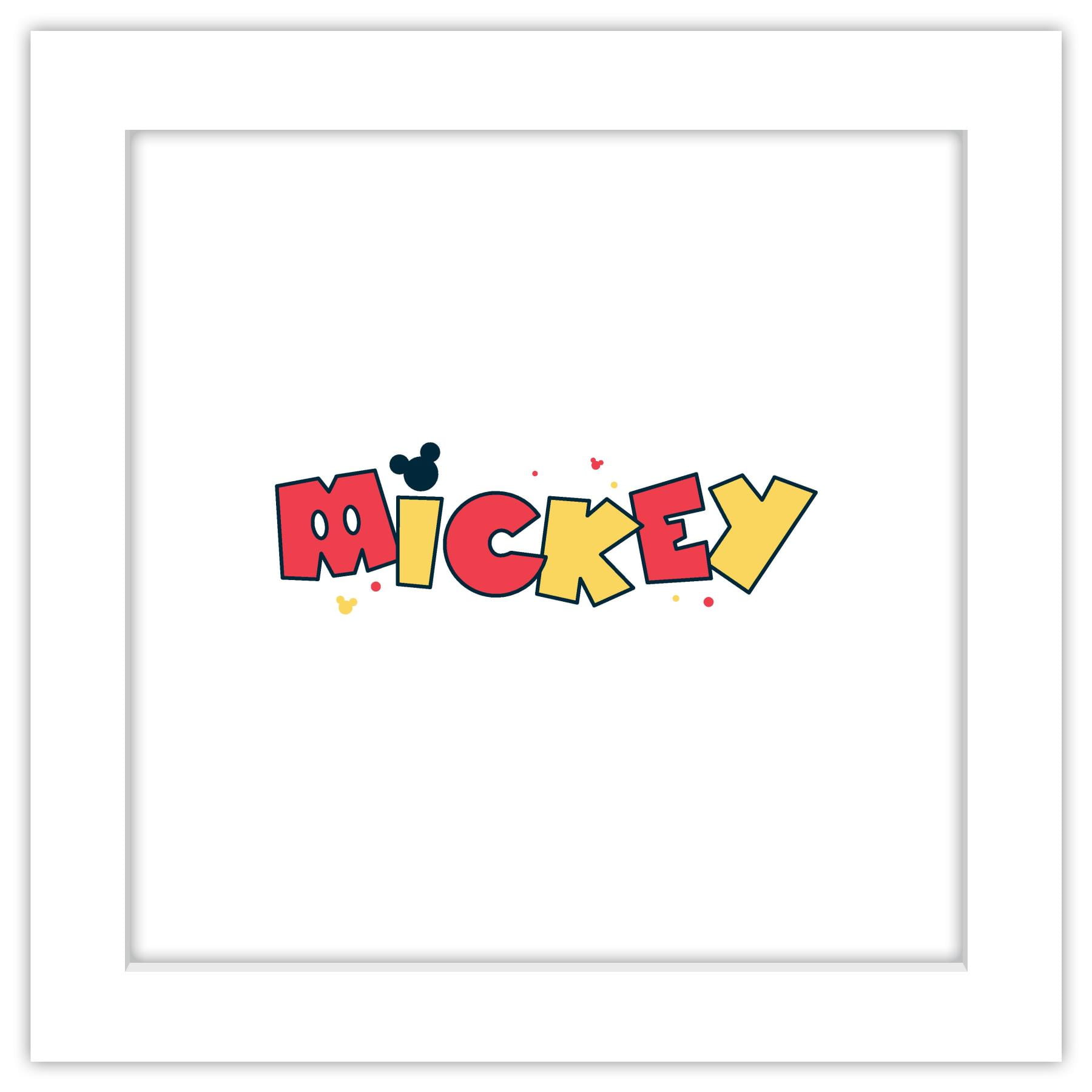 Gallery Pops Disney Mickey Mouse - Mickey Text Logo Wall Art, White ...