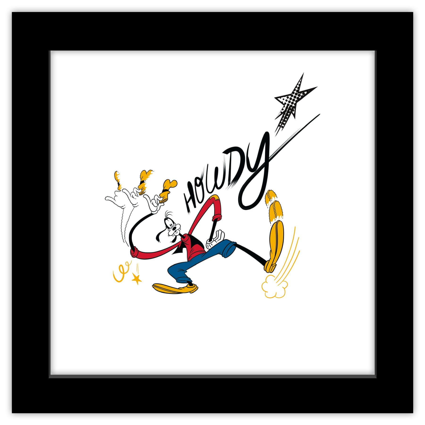 Gallery Pops Disney Mickey and Friends - Goofy Howdy Wall Art, Black ...