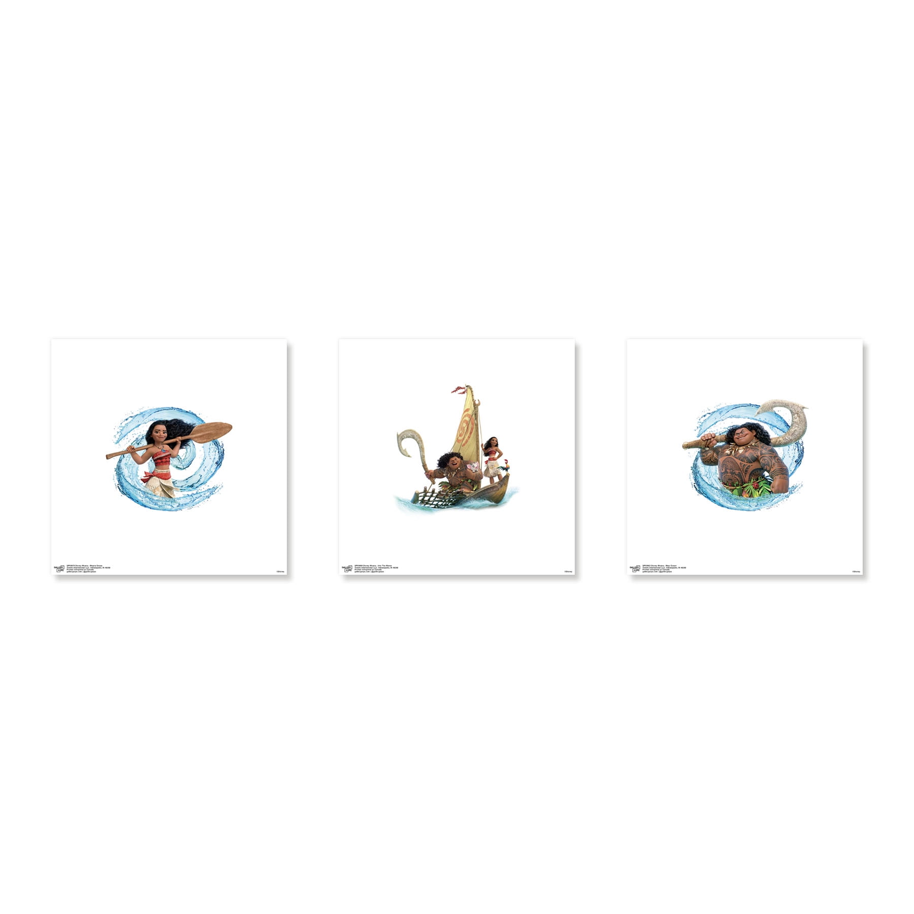 Gallery Pops Disney Moana - Living Water Wall Art Bundle (3-Pack ...