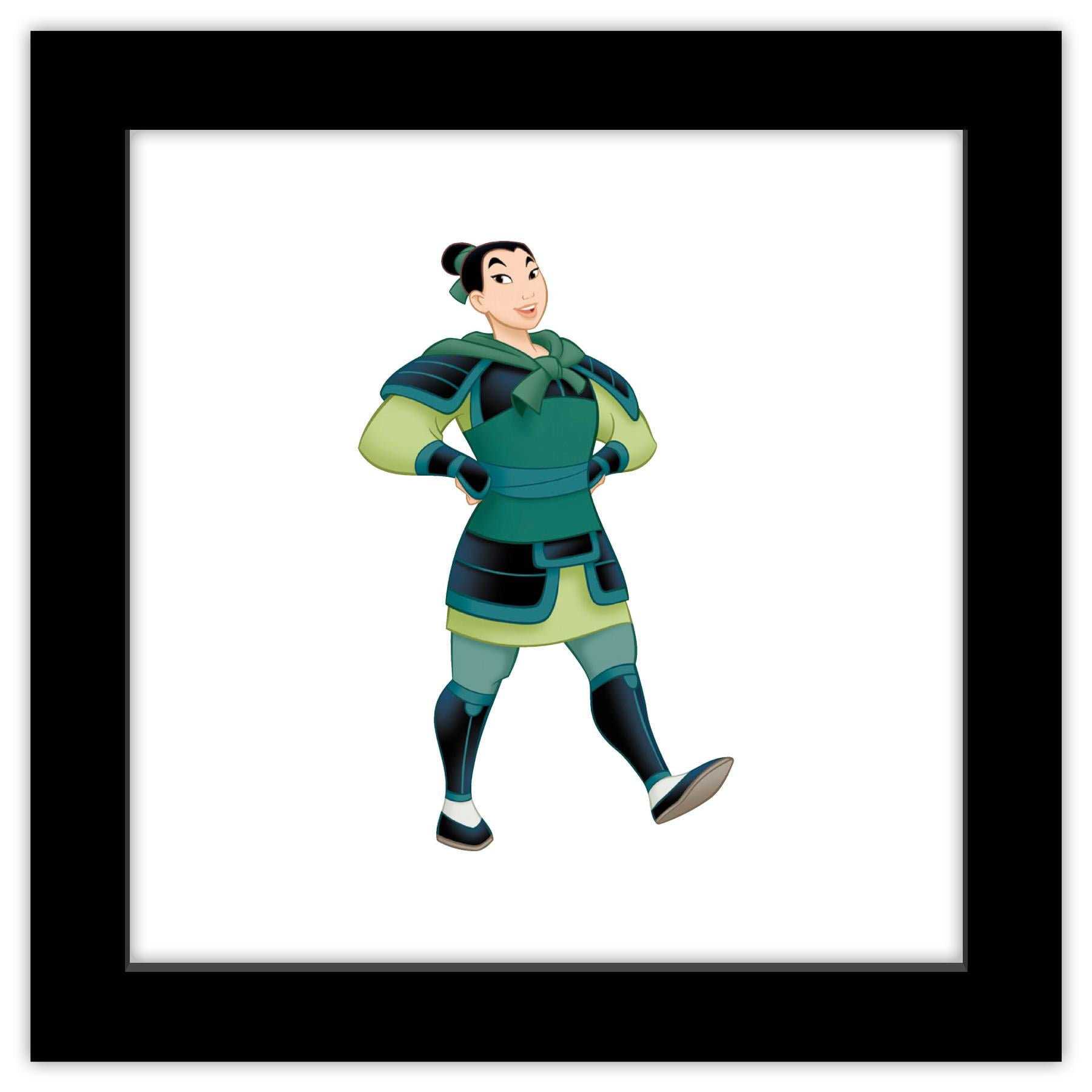 Gallery Pops Disney Mulan - Fa Ping Wall Art, Black Framed Version, 12 ...