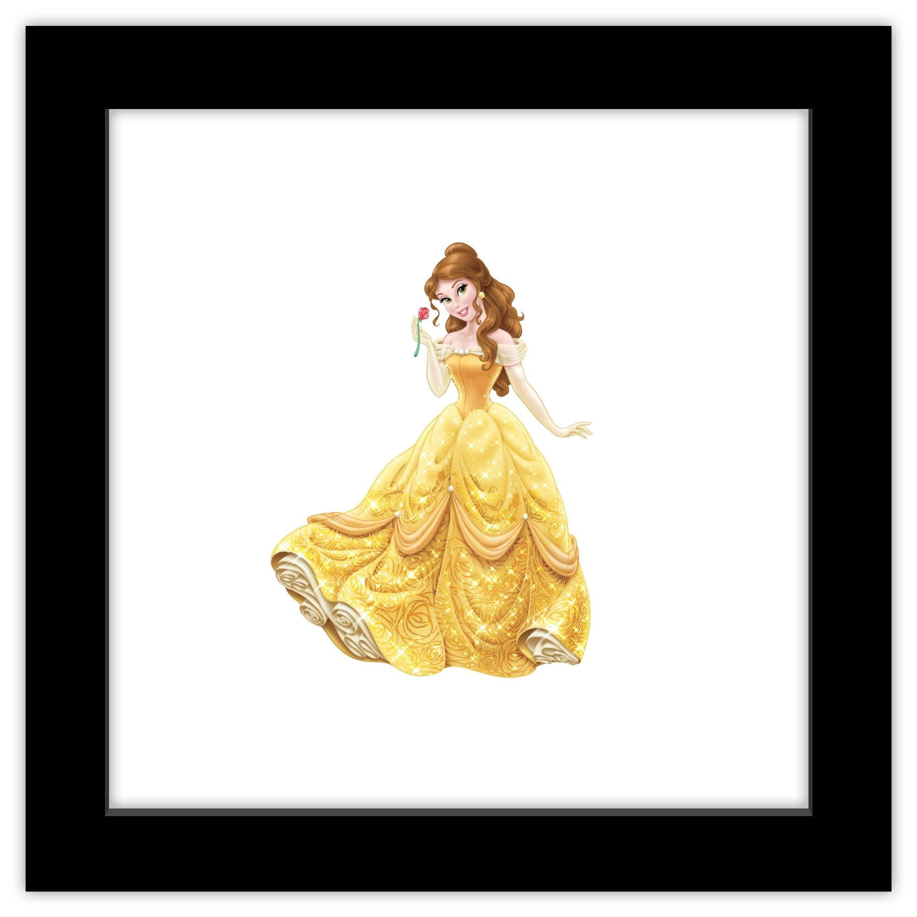 Gallery Pops Disney Princess - Belle Sparkle and Shine Wall Art, Black ...