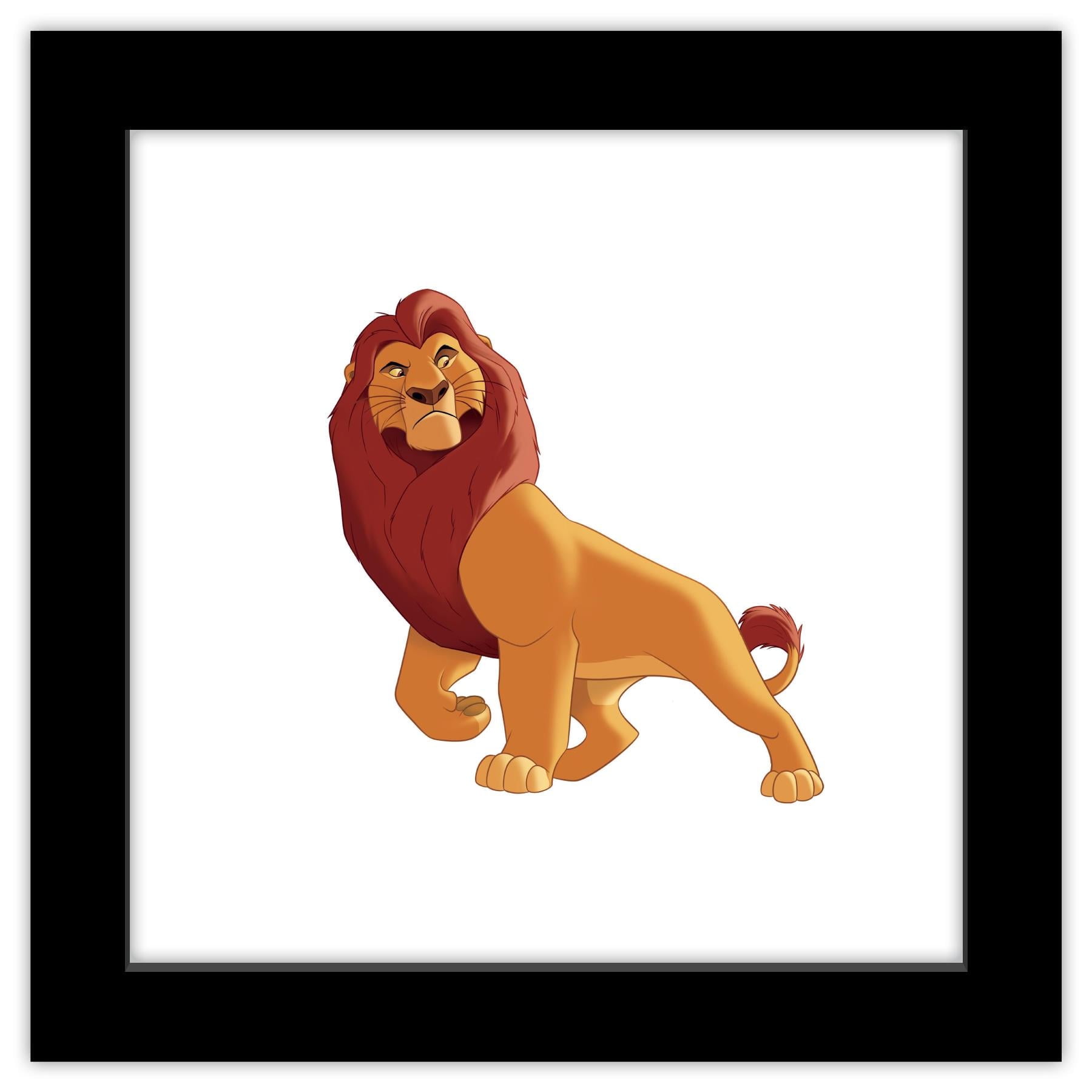 Gallery Pops Disney The Lion King - King Mufasa Wall Art, Black Framed ...