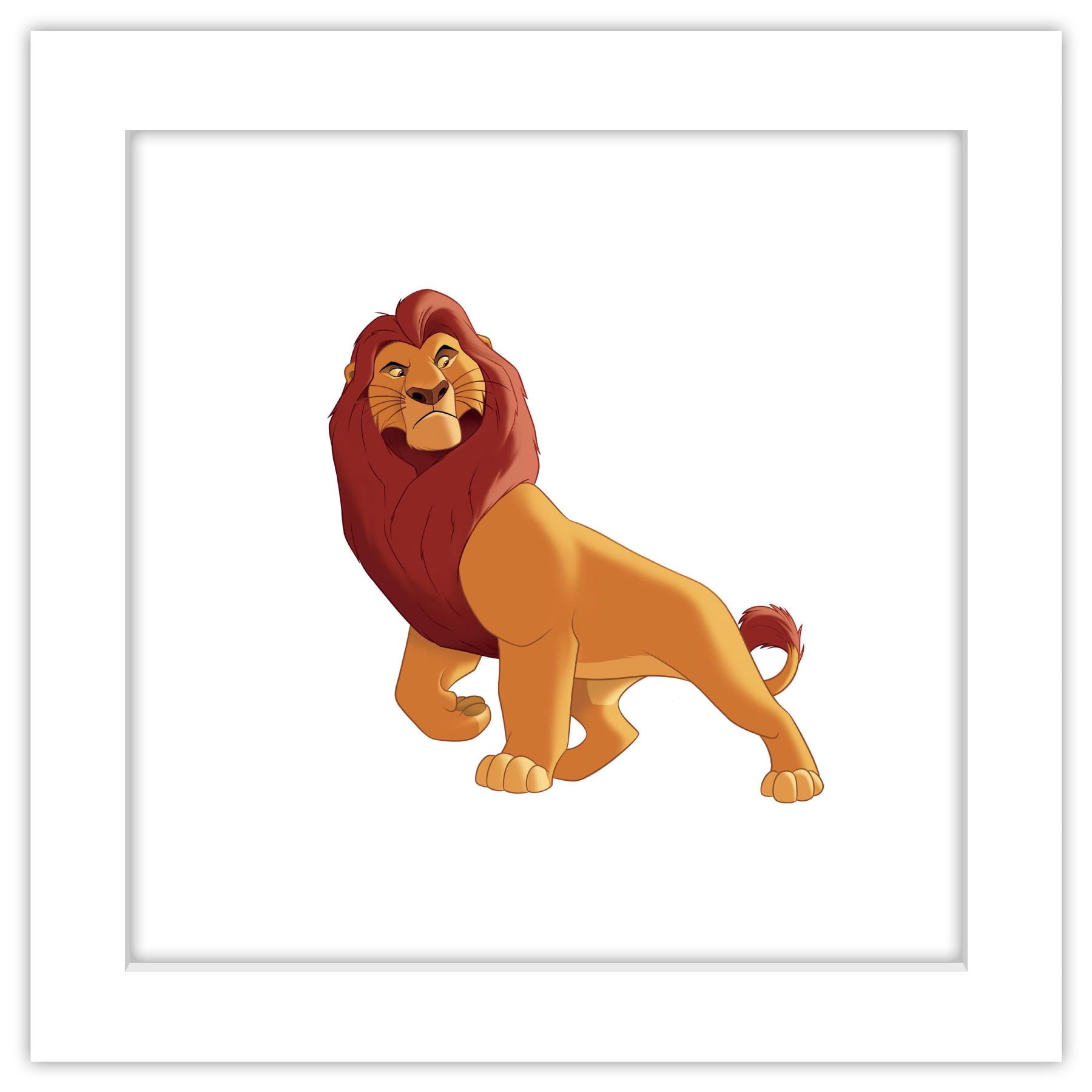Gallery Pops Disney The Lion King - King Mufasa Wall Art, White Framed ...