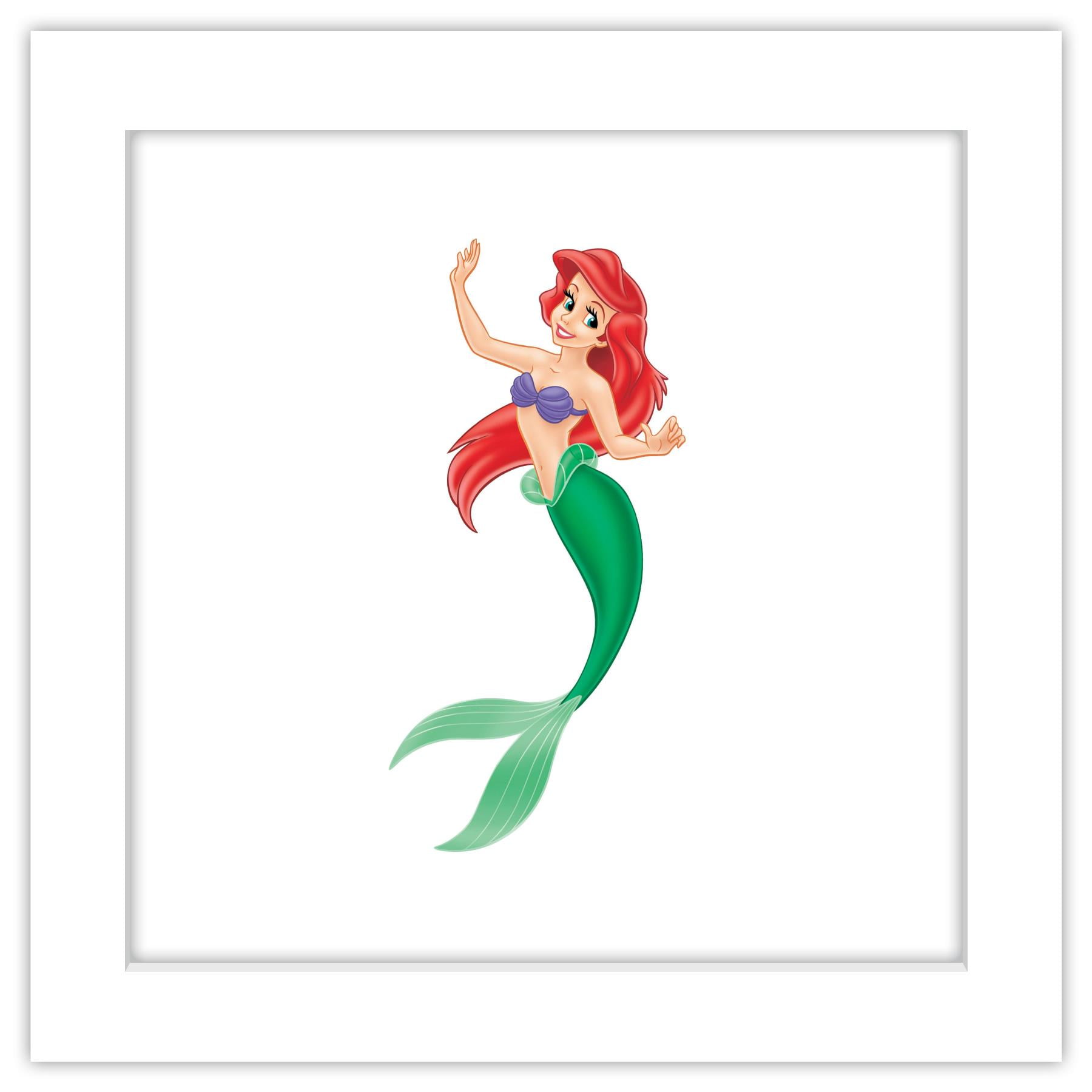 Gallery Pops Disney The Little Mermaid - Ariel Wall Art, White Framed ...