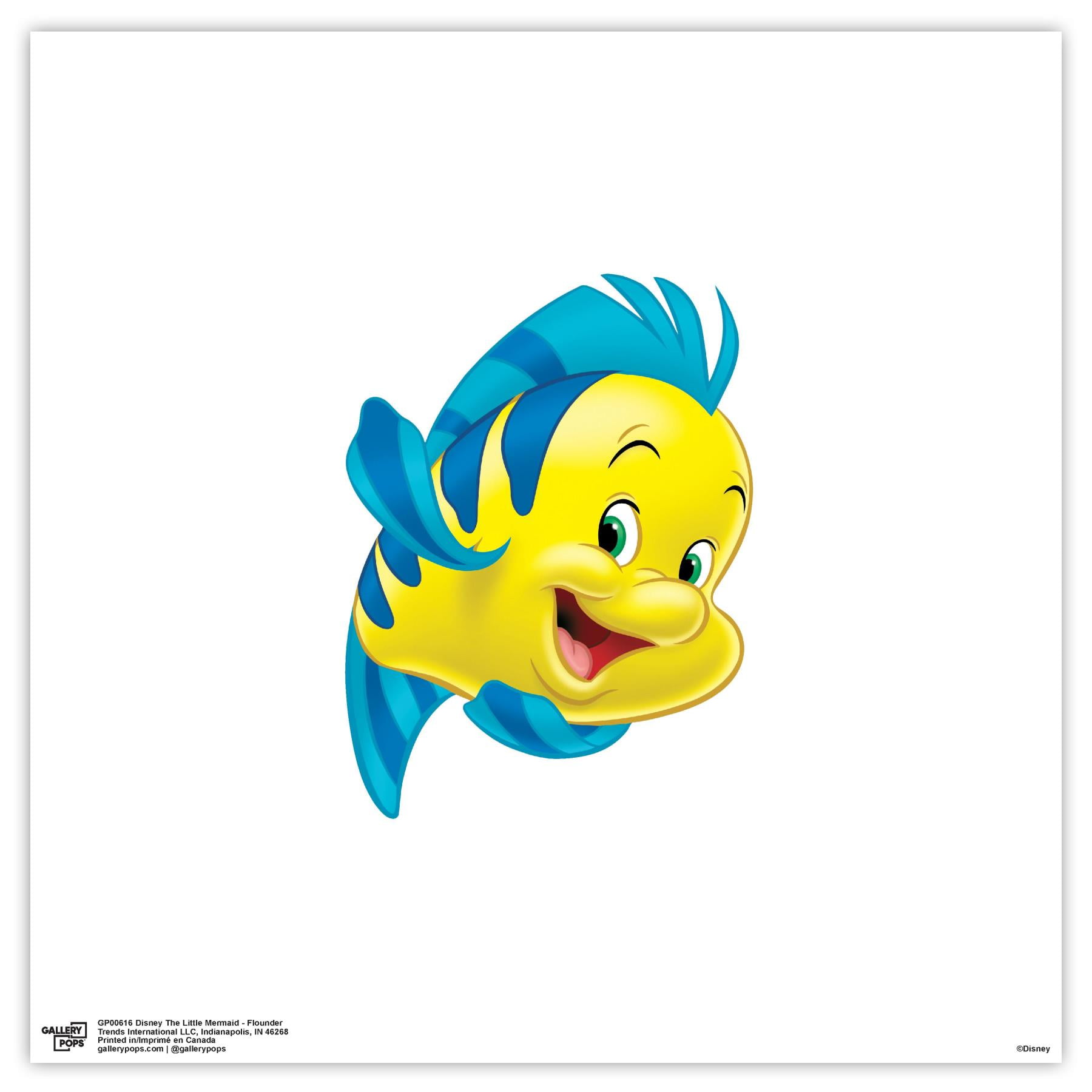 Gallery Pops Disney The Little Mermaid - Flounder Wall Art, Unframed ...