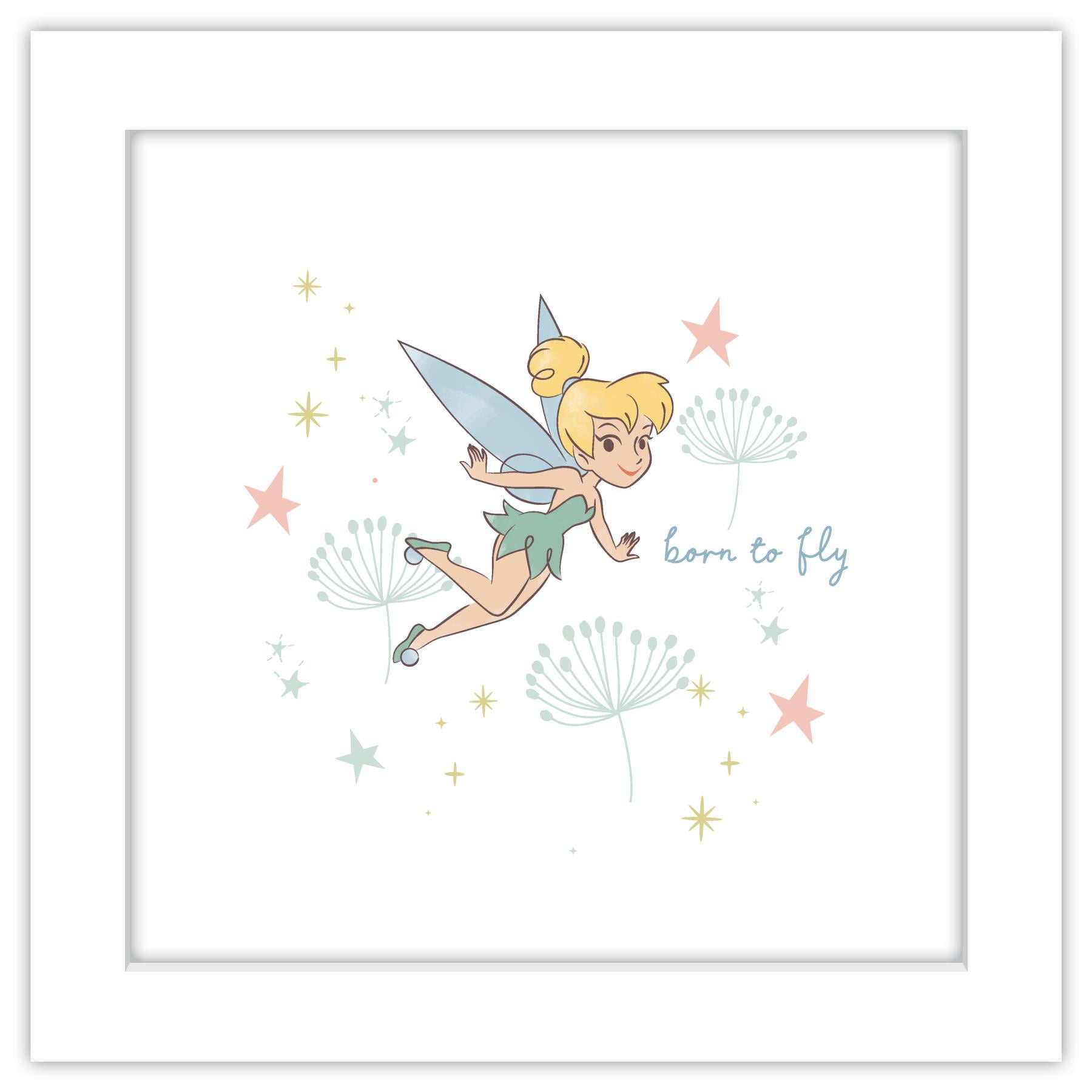 Gallery Pops Disney Tinker Bell - Born To Fly Wall Art, White Framed ...