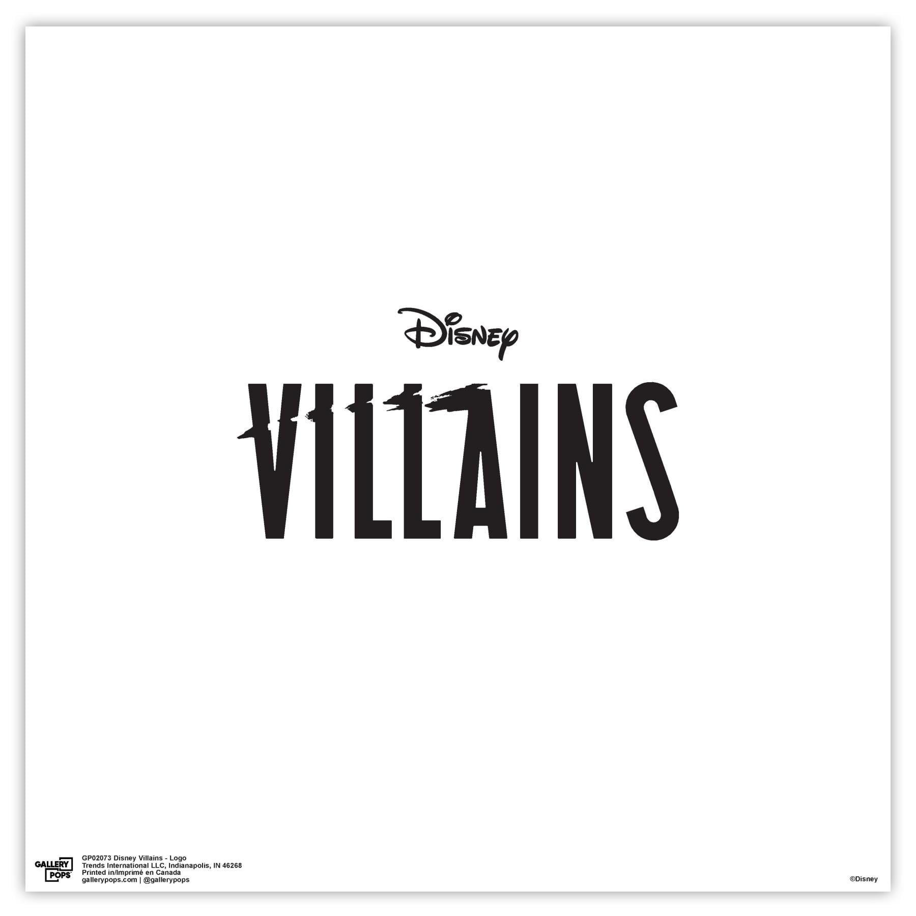 Gallery Pops Disney Villains - Logo Wall Art, Unframed Version, 12" x ...