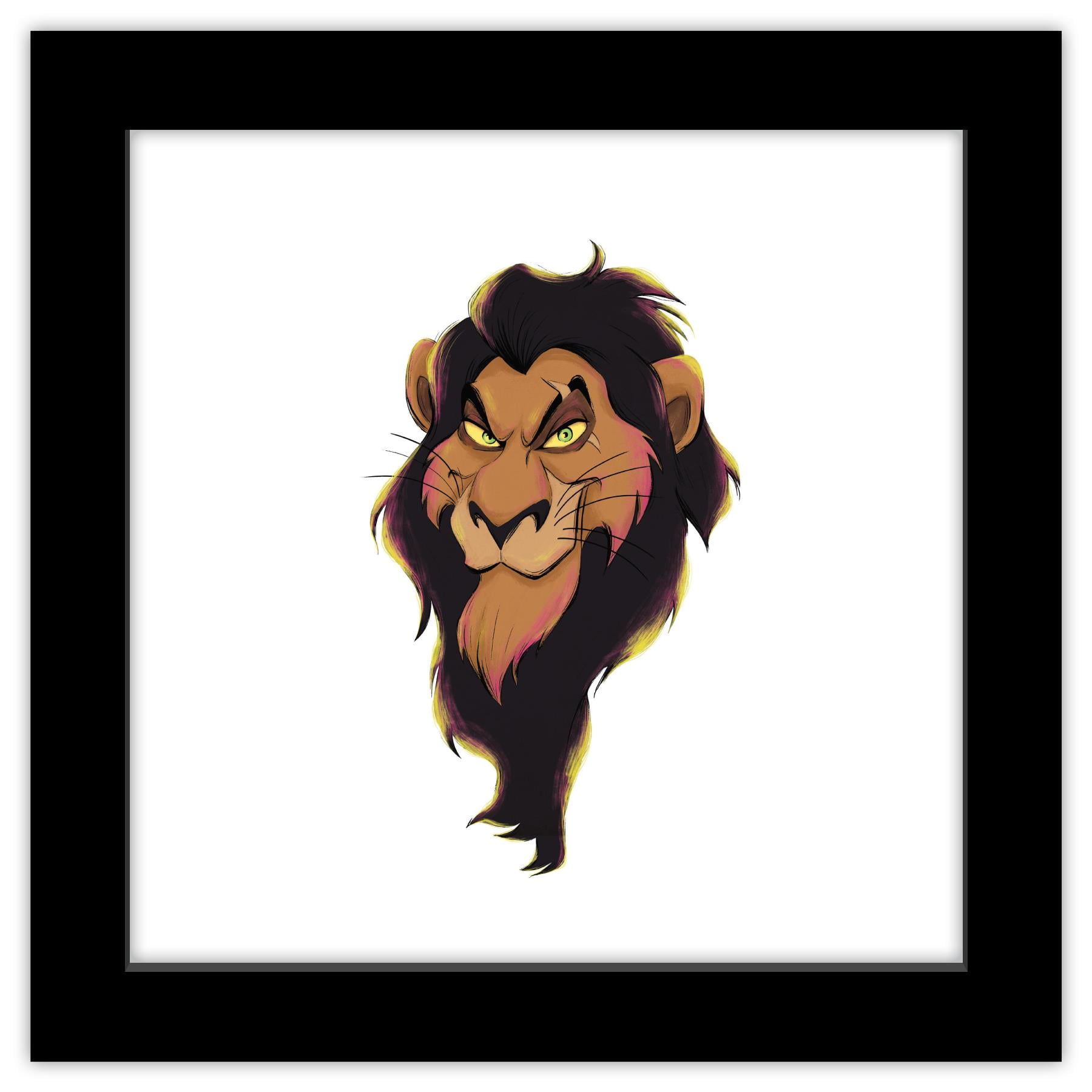 Gallery Pops Disney Villains - Scar Portrait Wall Art, Black Framed ...