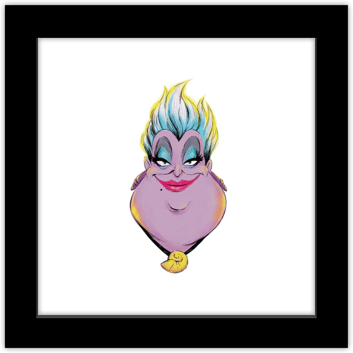 Gallery Pops Disney Villains - Ursula Portrait Wall Art, Black Framed ...
