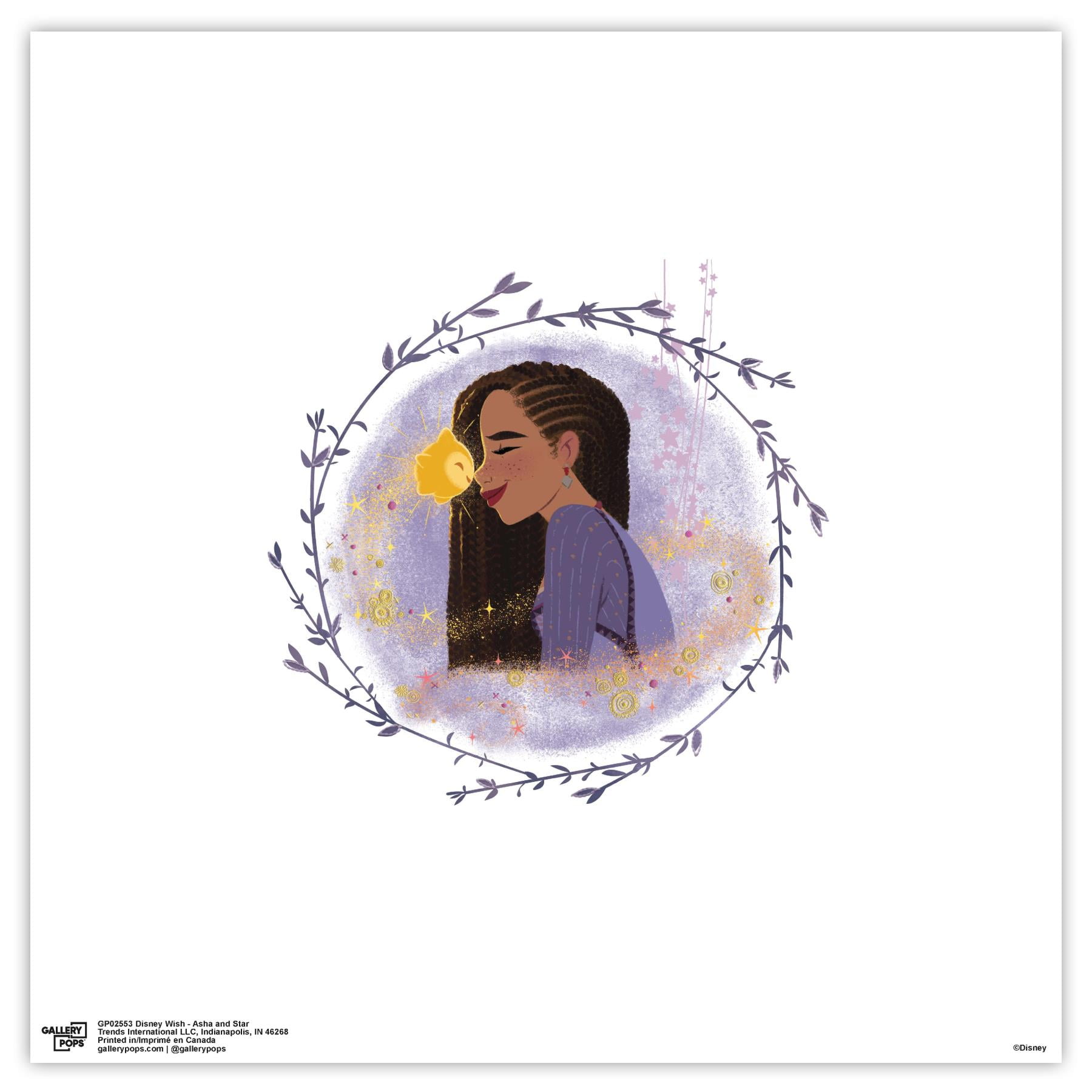 Gallery Pops Disney Wish - Asha and Star Wall Art, Unframed Version, 12 ...