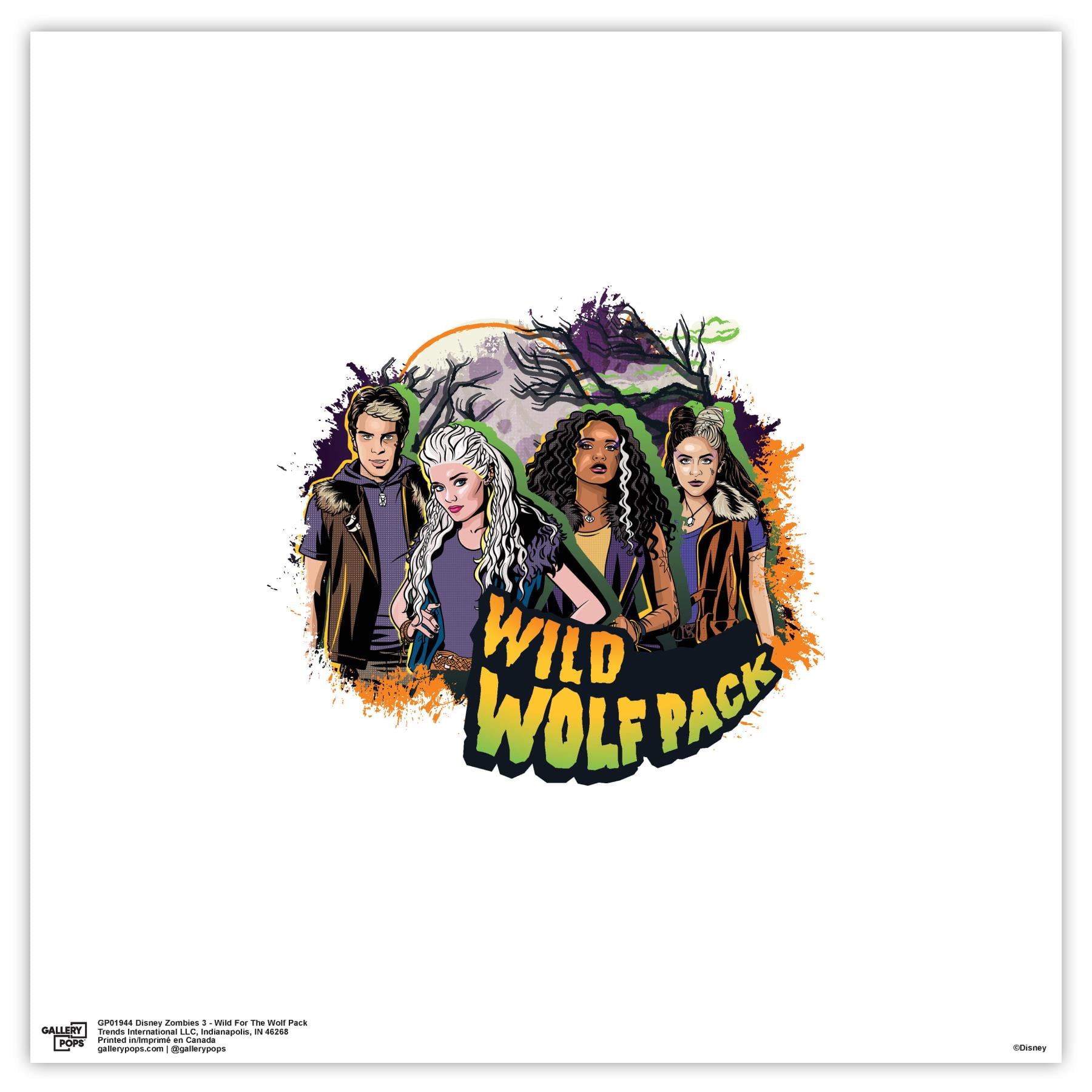 Gallery Pops Disney Zombies 3 - Wild For The Wolfpack Wall Art, Unframed Version, 12" x 12 ...