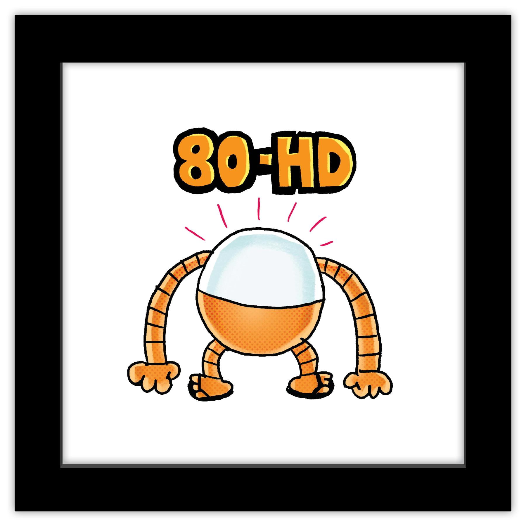 Gallery Pops Dog Man - 80-HD Character Feature Wall Art, Black Framed ...