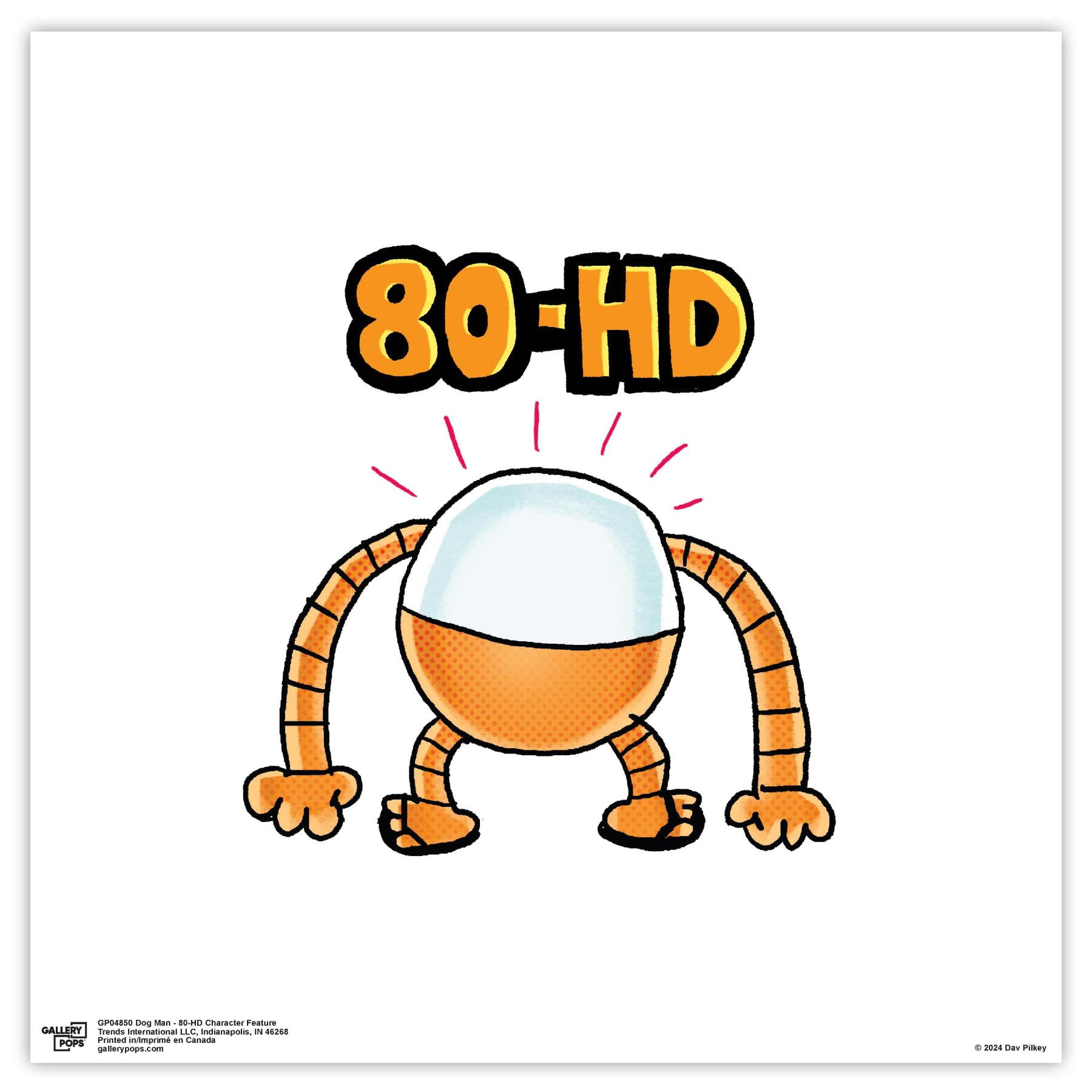 Gallery Pops Dog Man - 80-HD Character Feature Wall Art, Unframed ...