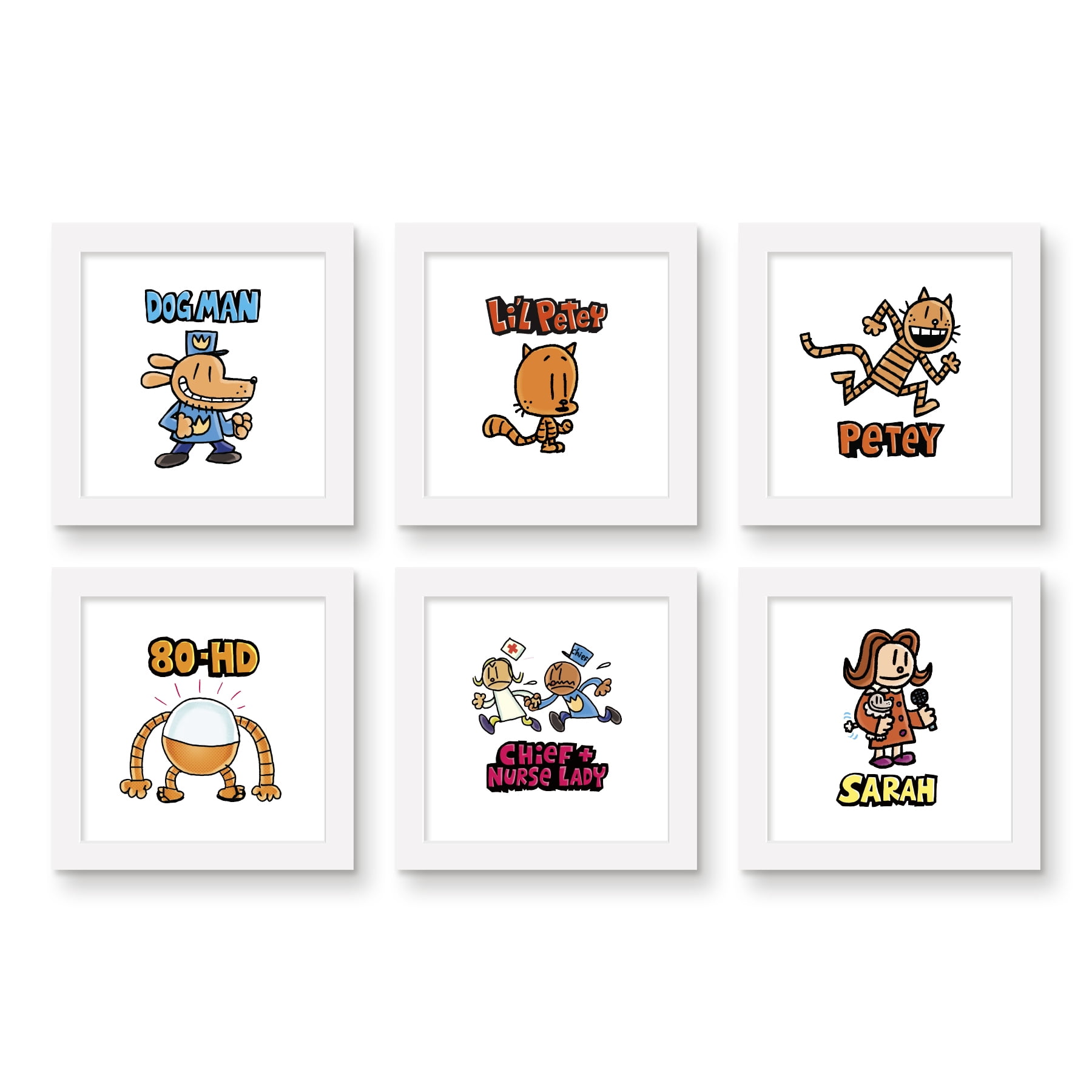Gallery Pops Dog Man - Characters Wall Art Bundle (6-Pack) - Walmart.com