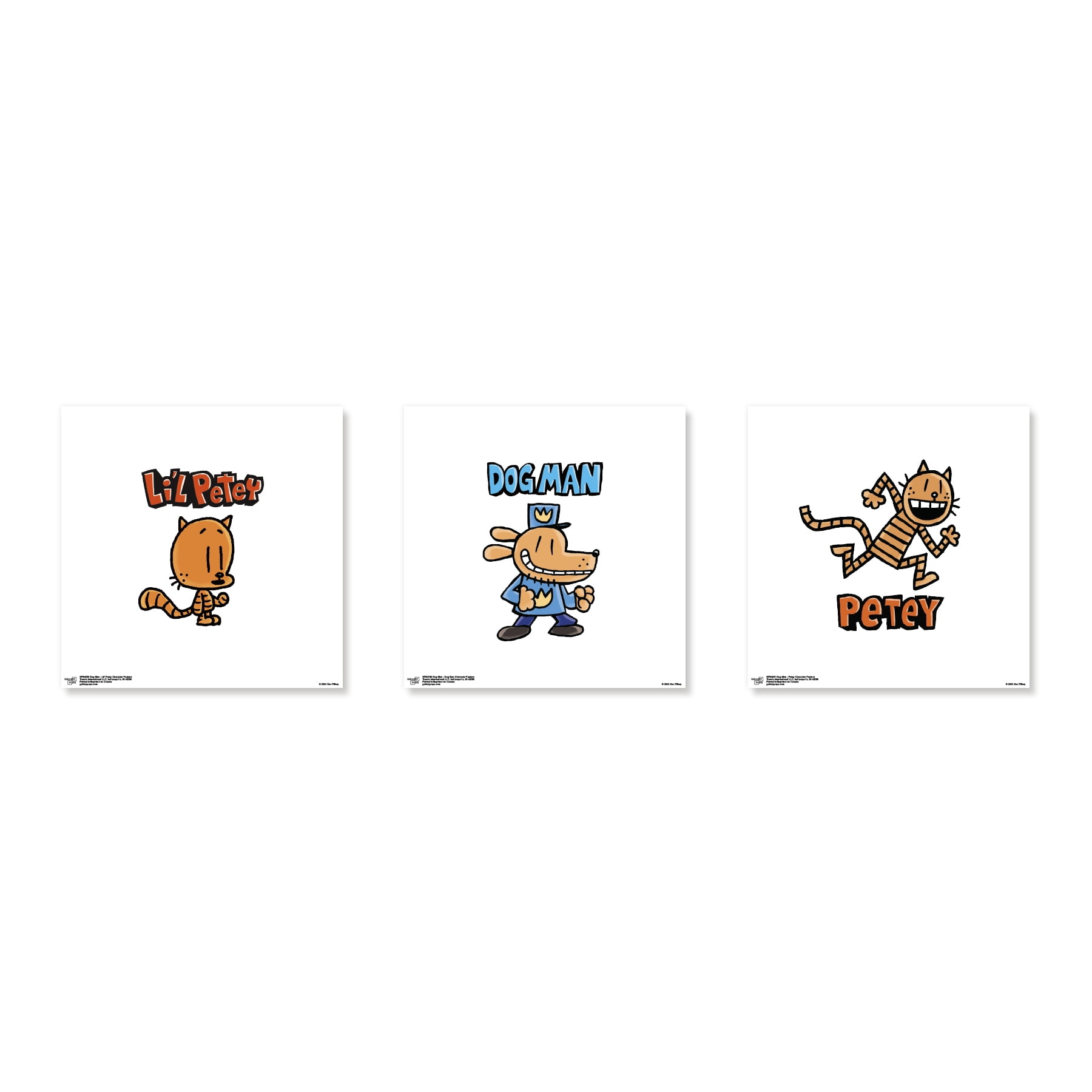 Gallery Pops Dog Man - Chracters Wall Art Bundle (3-Pack) - Walmart.com