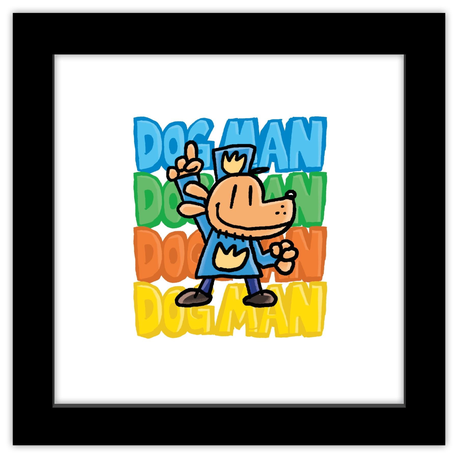 Gallery Pops Dog Man - Heroic Pose Wall Art, Black Framed Version, 12 ...