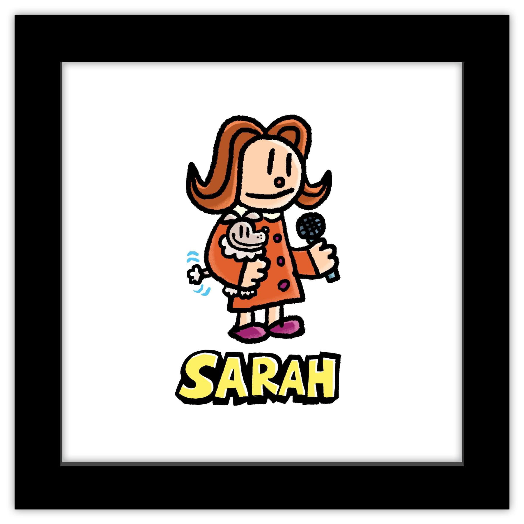 Gallery Pops Dog Man - Sarah Character Feature Wall Art, Black Framed ...