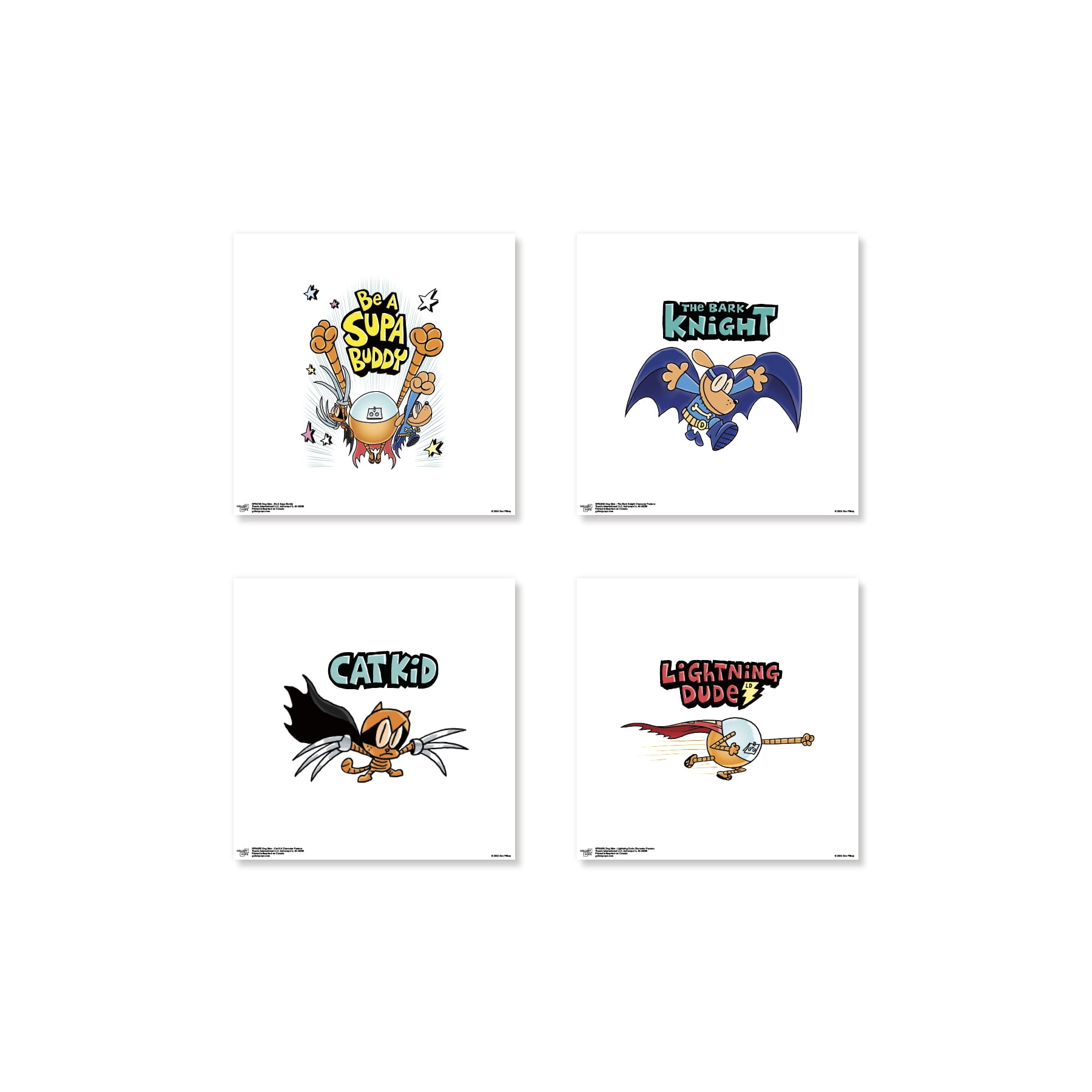 Gallery Pops Dog Man - Supa Buddies Wall Art Bundle (4-Pack) - Walmart.com