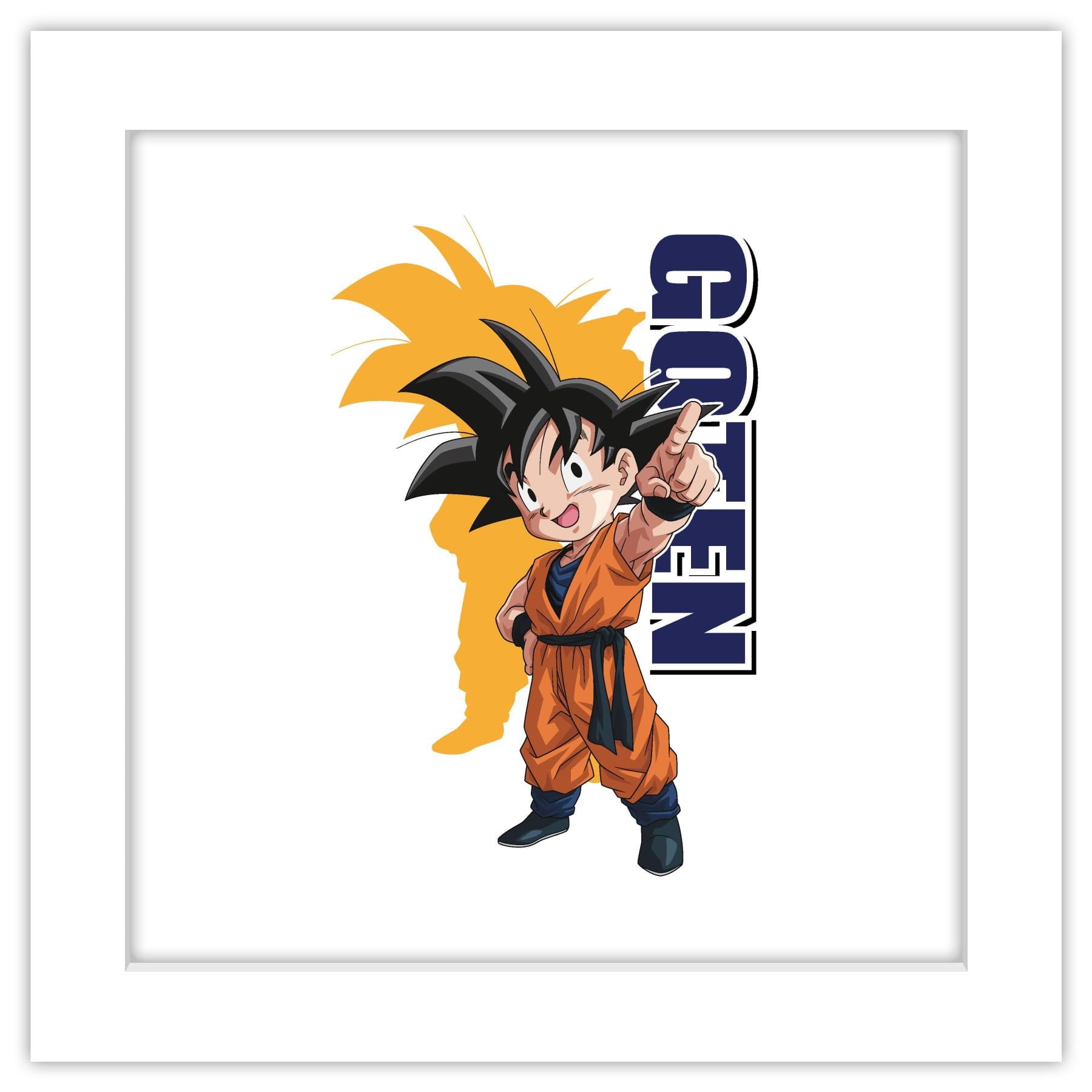 Gallery Pops Dragon Ball: Super - Goten Icon Wall Art, White Framed ...