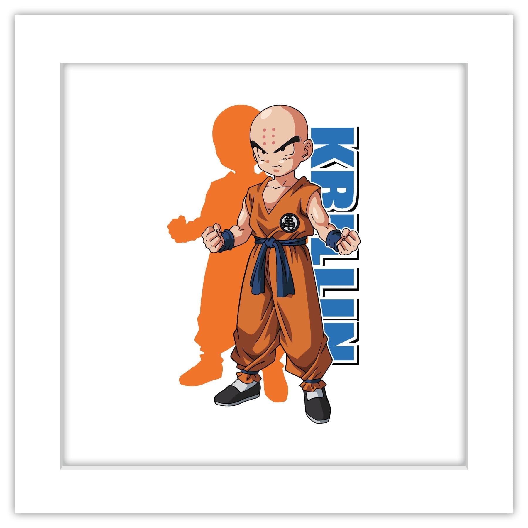 Gallery Pops Dragon Ball: Super - Krillin Icon Wall Art, White Framed ...