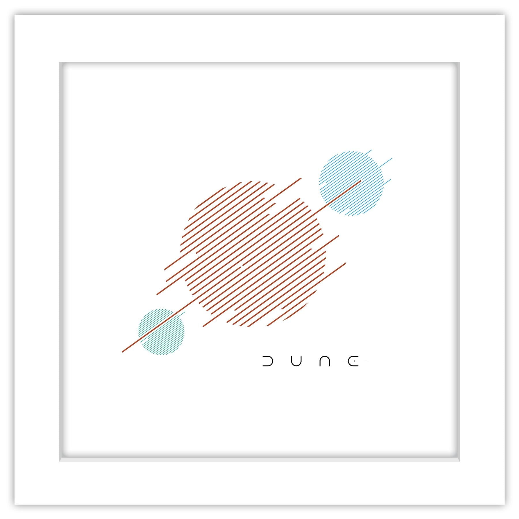 Gallery Pops Dune - Dune Two Moons Line Art Graphic Wall Art, White ...