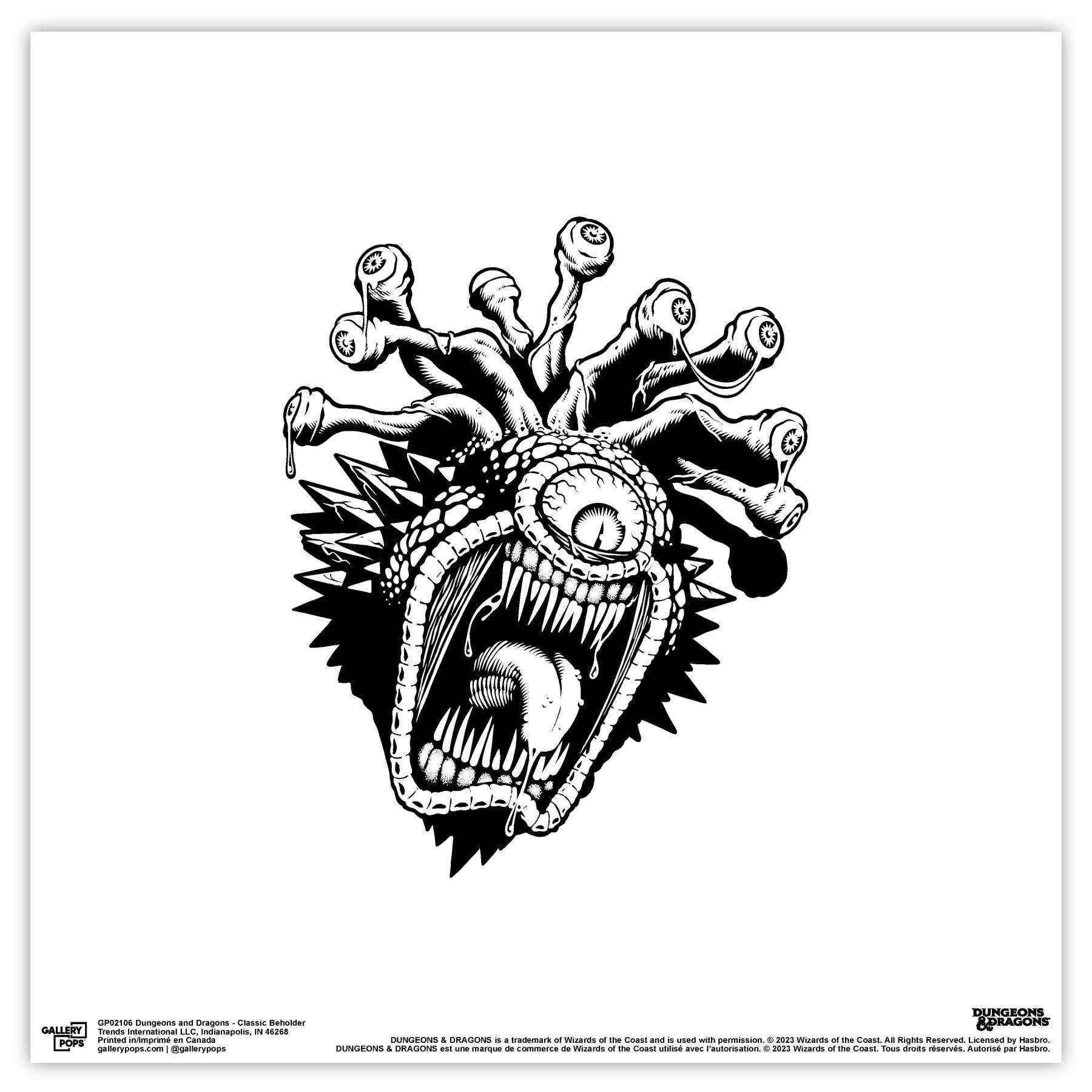 Gallery Pops Dungeons & Dragons - Classic Beholder Wall Art, Unframed ...