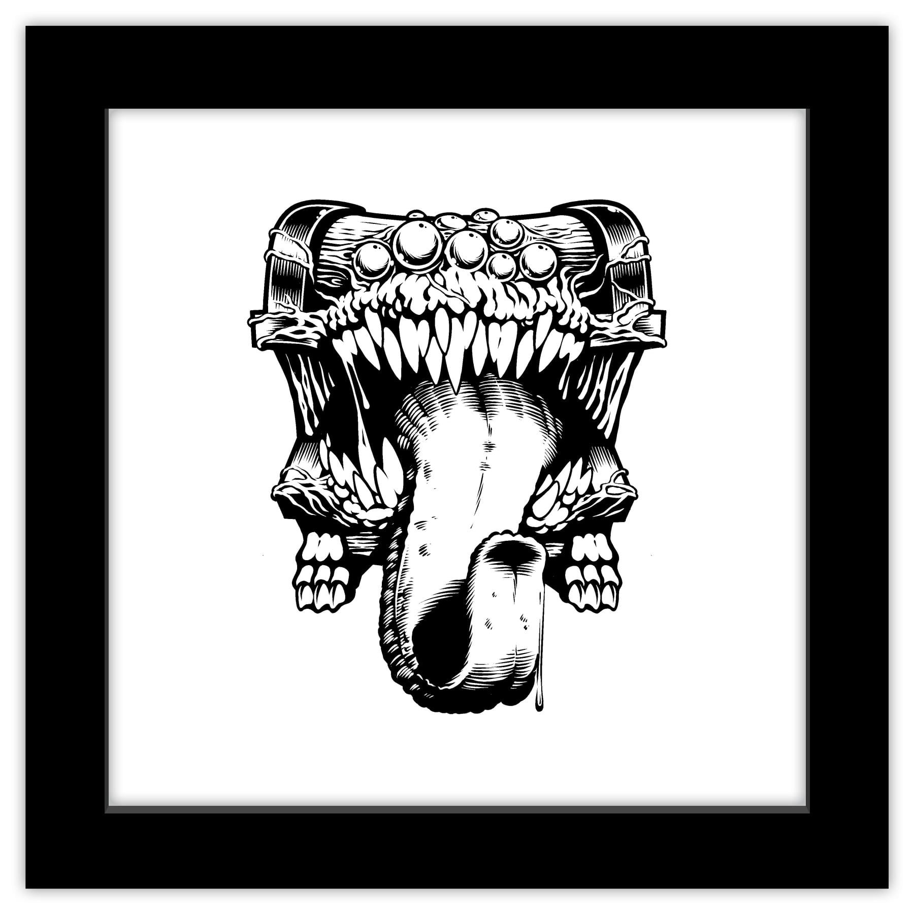 Gallery Pops Dungeons & Dragons - Classic Mimic Wall Art, Black Framed ...