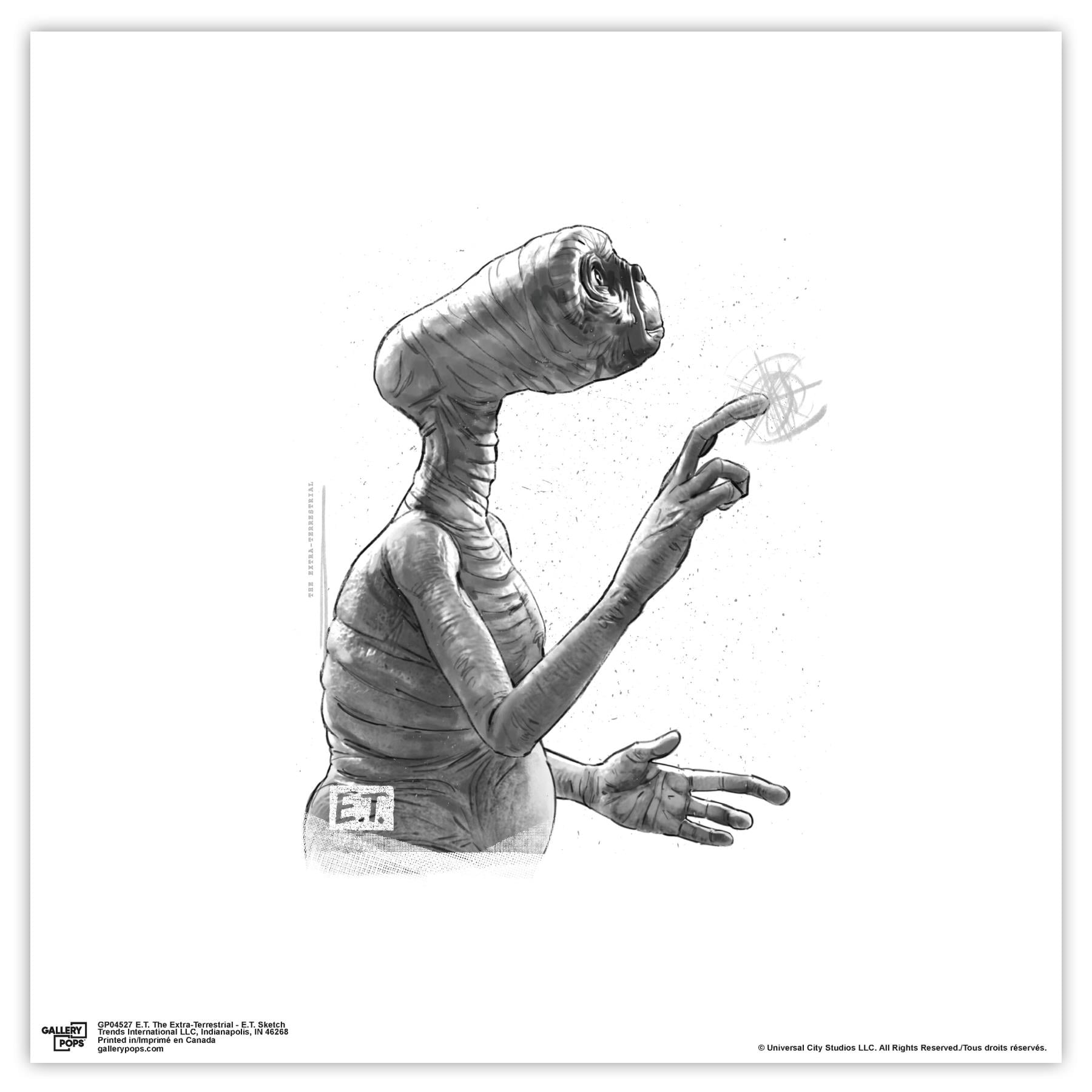 Gallery Pops E.T. The Extra-Terrestrial - E.T. Sketch Wall Art ...