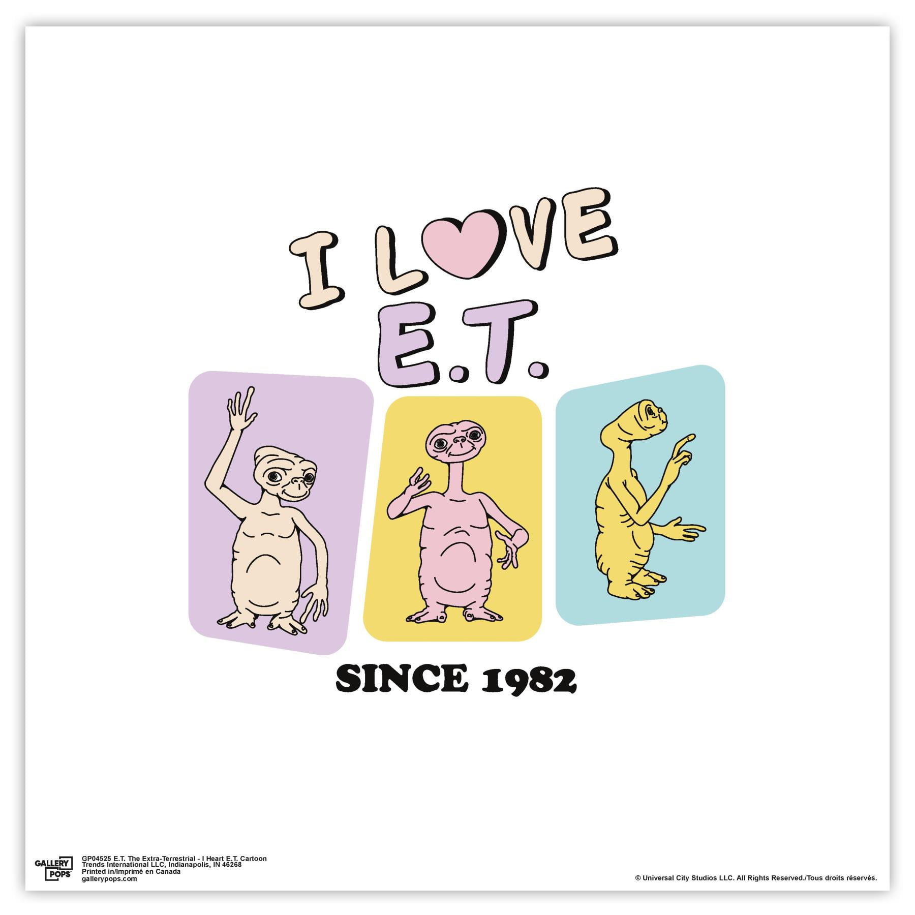 Gallery Pops E.T. The Extra-Terrestrial - I Heart E.T. Cartoon Wall Art ...
