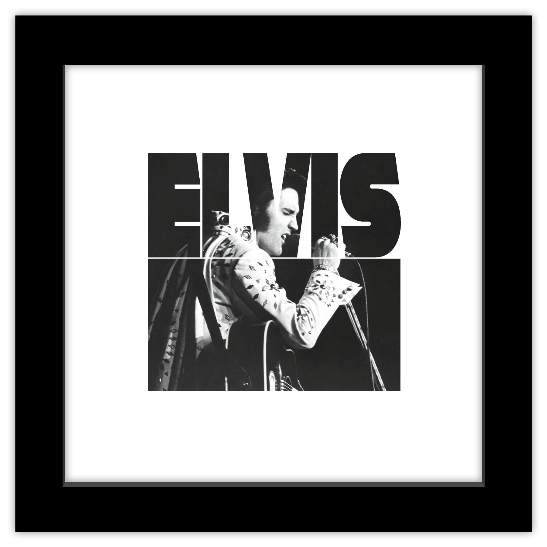 Gallery Pops Elvis Presley - Elvis Text Graphic Wall Art, Black Framed ...