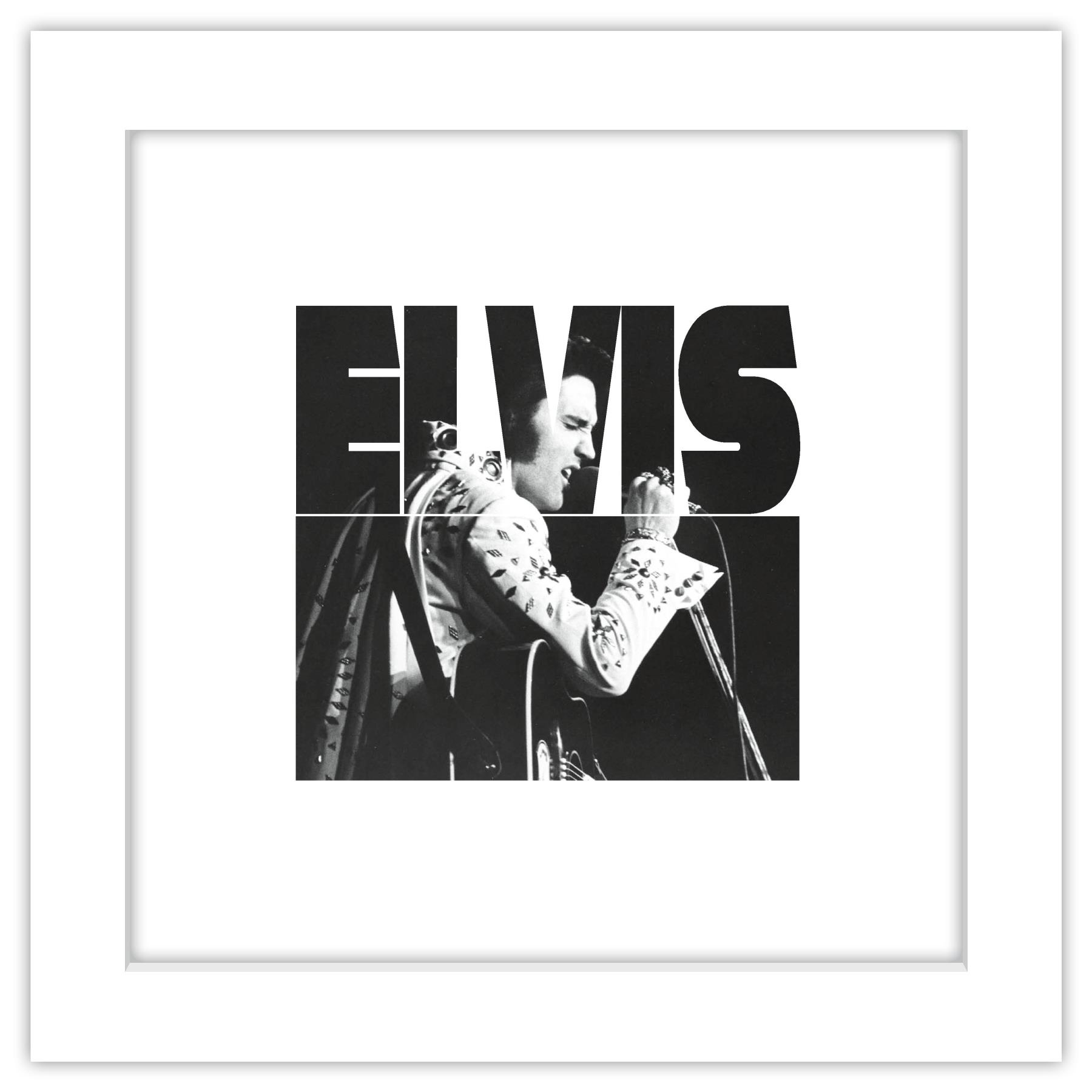 Gallery Pops Elvis Presley - Elvis Text Graphic Wall Art, White Framed ...