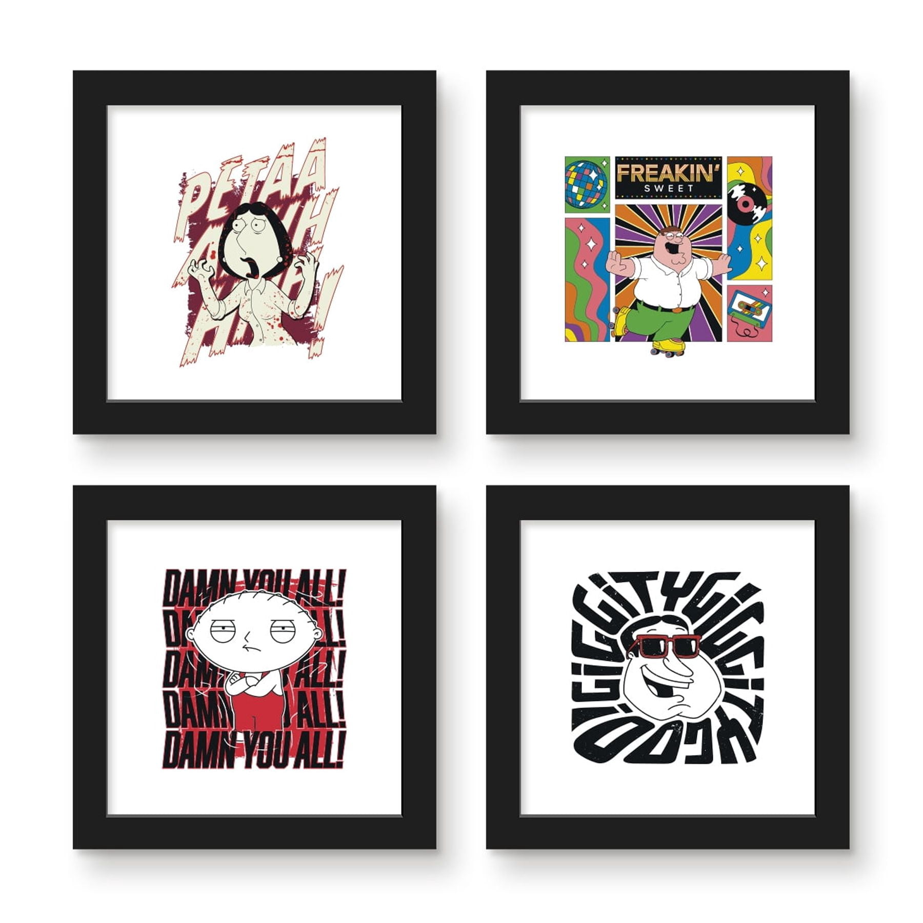 Gallery Pops Family Guy - Badge Wall Art Bundle (4-Pack) - Walmart.com