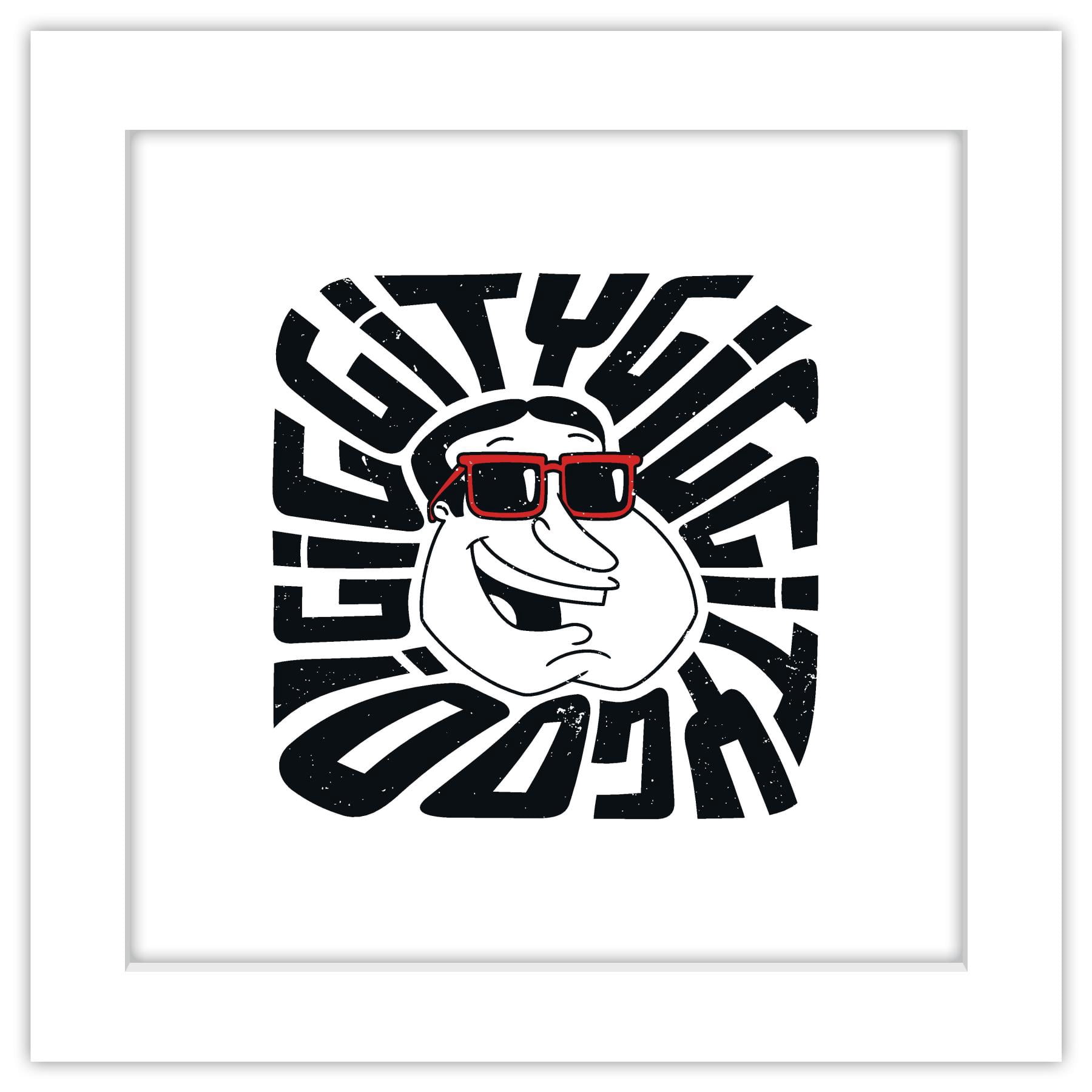 Gallery Pops Family Guy - Giggity Quagmire Badge Wall Art, White Framed ...