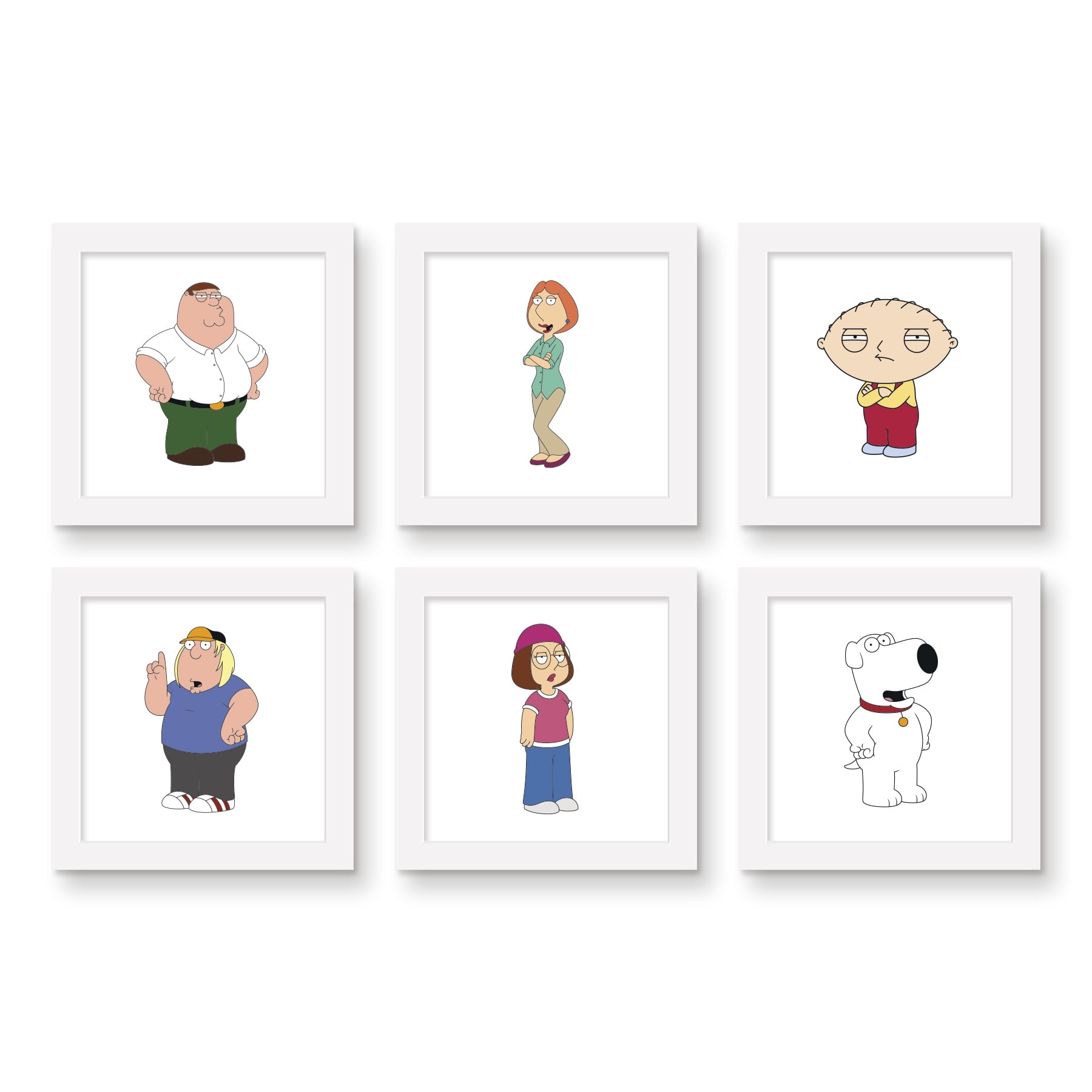 Gallery Pops Family Guy - Griffin Family Wall Art Bundle (6-Pack ...