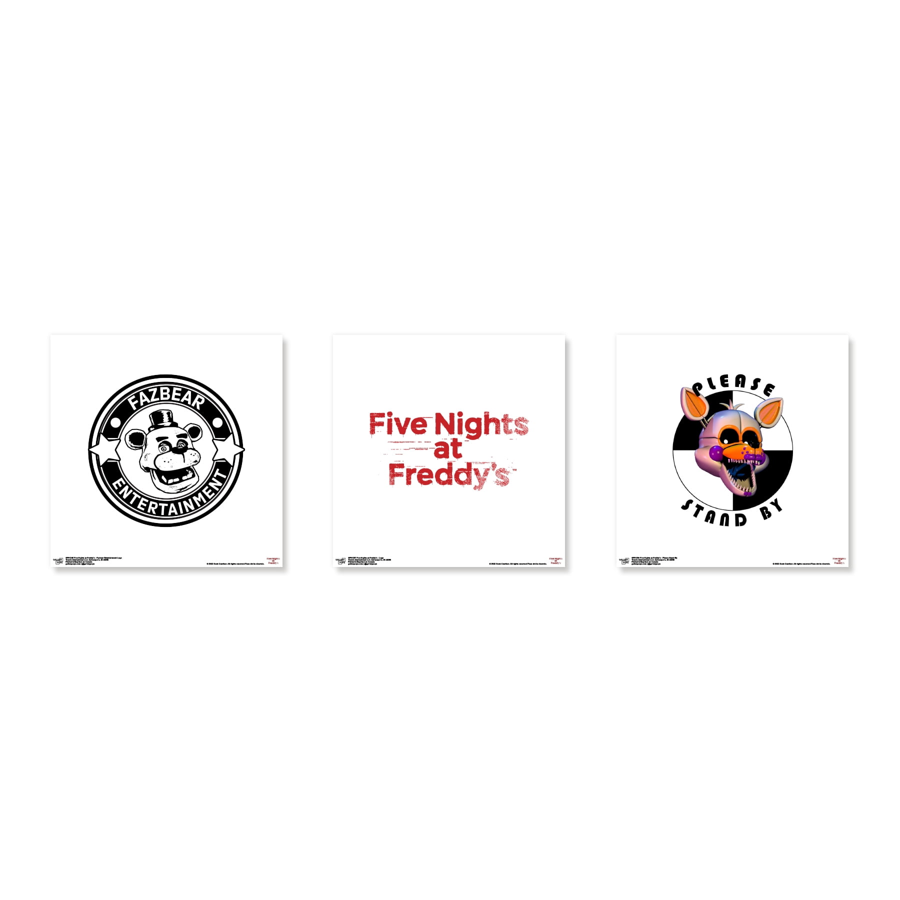 Gallery Pops Five Nights At Freddy's - Signs Wall Art Bundle (3-Pack ...