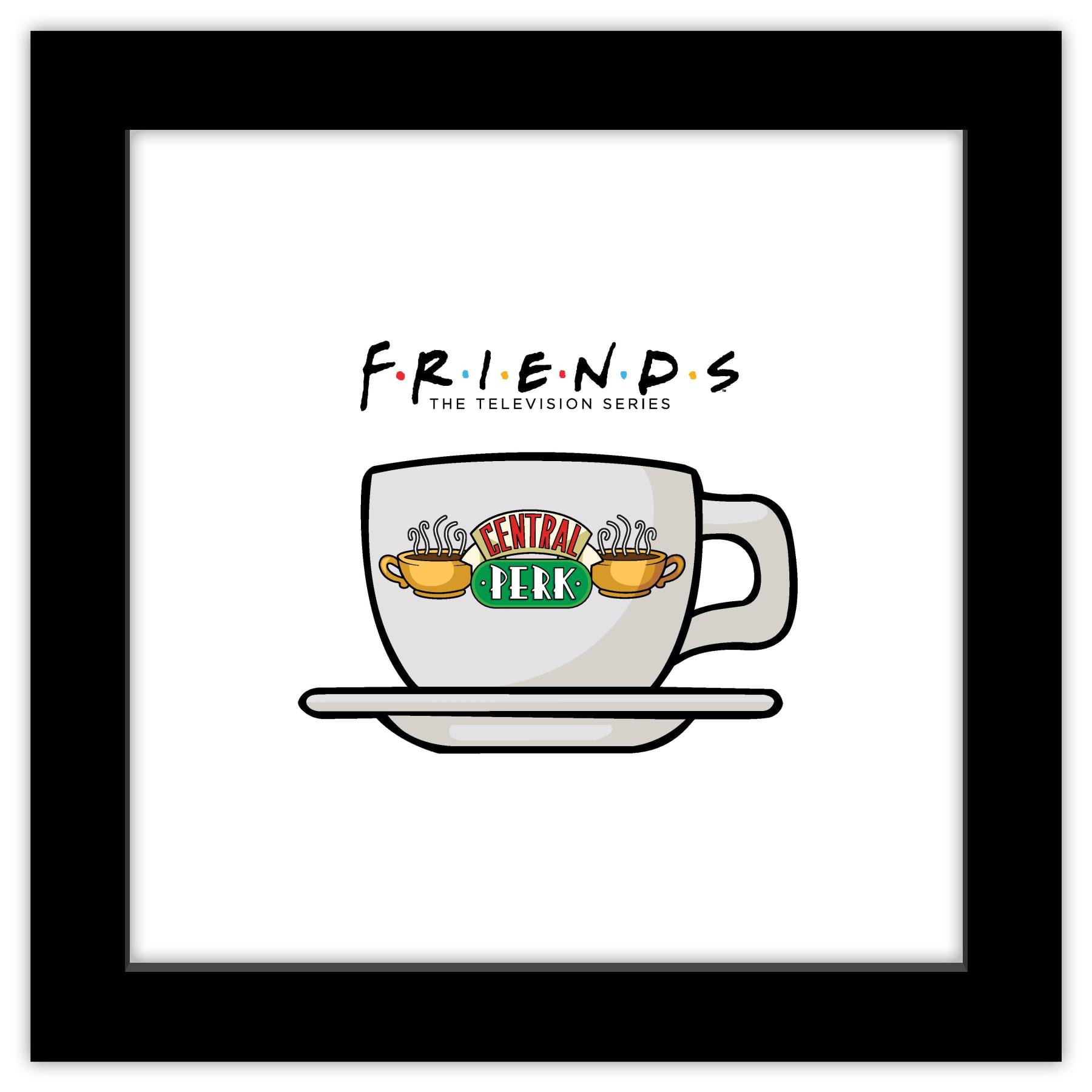Gallery Pops Friends - Central Perk Logo Wall Art, Black Framed Version ...