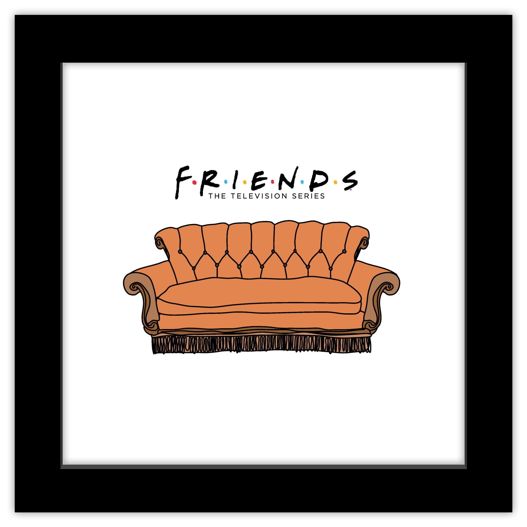 Gallery Pops Friends - Illustrated Couch Wall Art, Black Framed Version ...