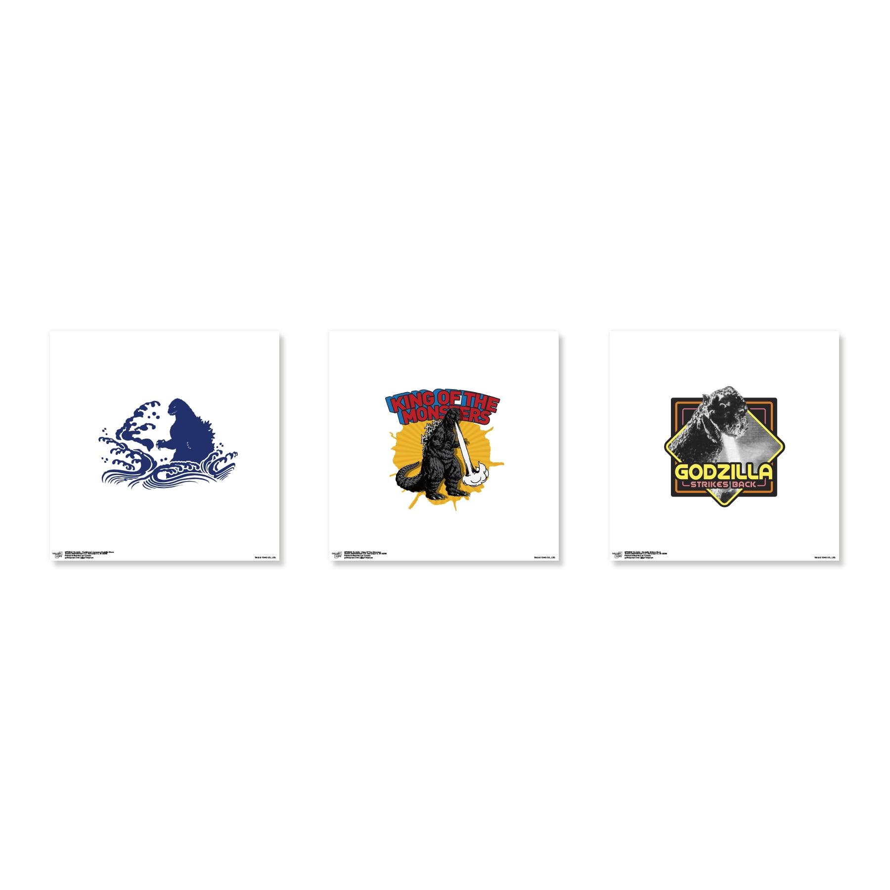 Gallery Pops Godzilla - King of the Monsters Wall Art Bundle (3-Pack ...