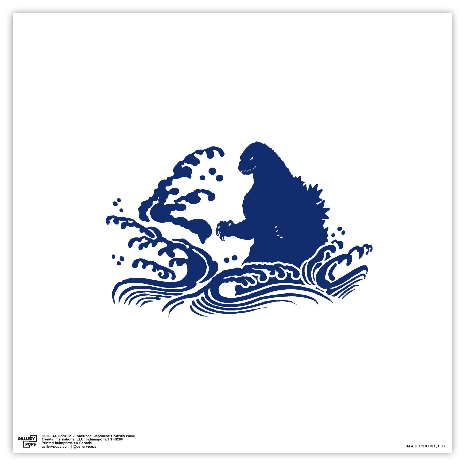 Gallery Pops Godzilla - Traditional Japanese Godzilla Wave Wall Art ...