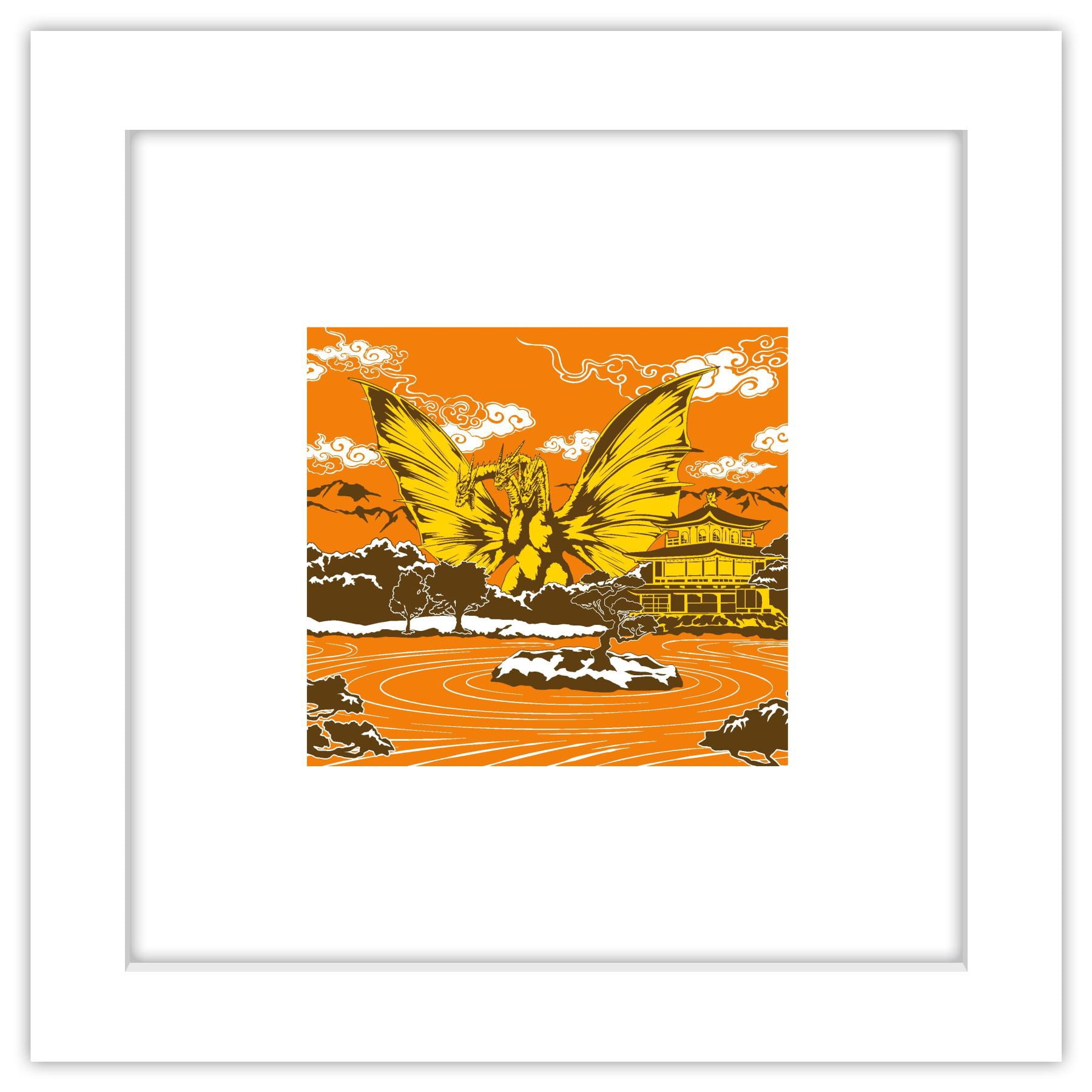 Gallery Pops Godzilla - Traditional Japanese King Ghidorah Pagoda Wall ...