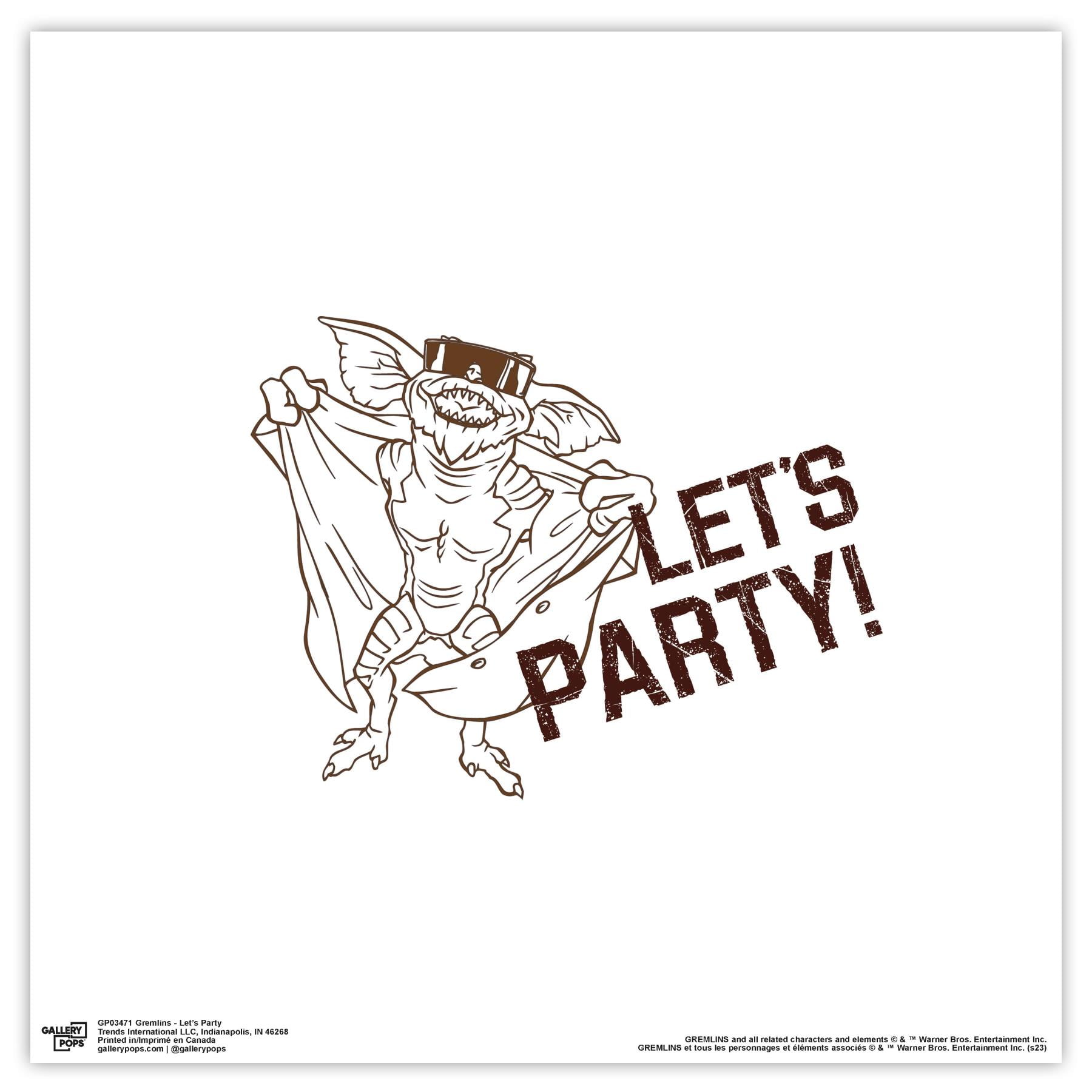 Gallery Pops Gremlins - Let's Party Wall Art, Unframed Version, 12" x ...