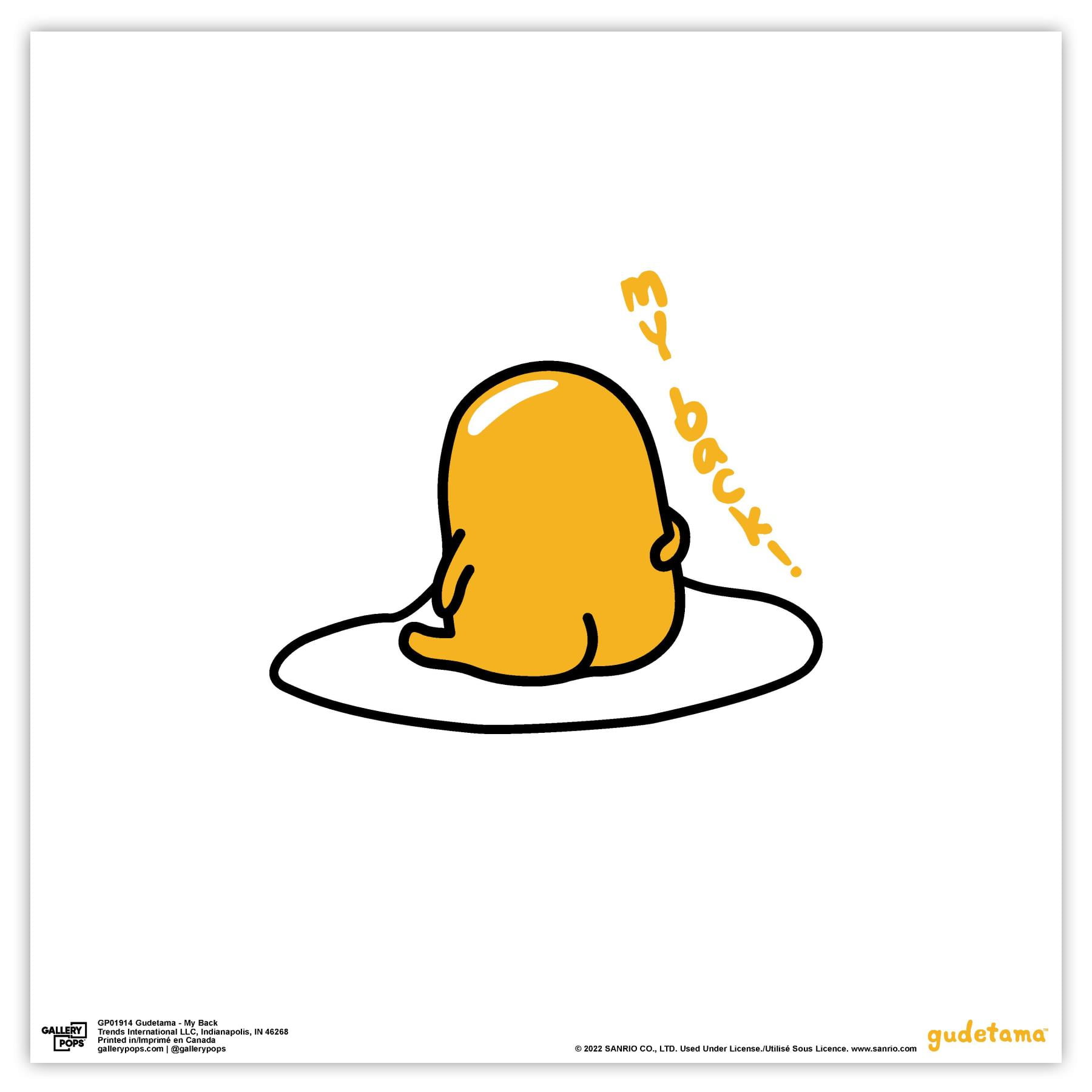 Gallery Pops Gudetama - My Back Wall Art, Unframed Version, 12" x 12 ...