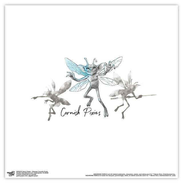 Gallery Pops Harry Potter - Glimmer Cornish Pixies Wall Art, Unframed Version, 12" x 12 ...