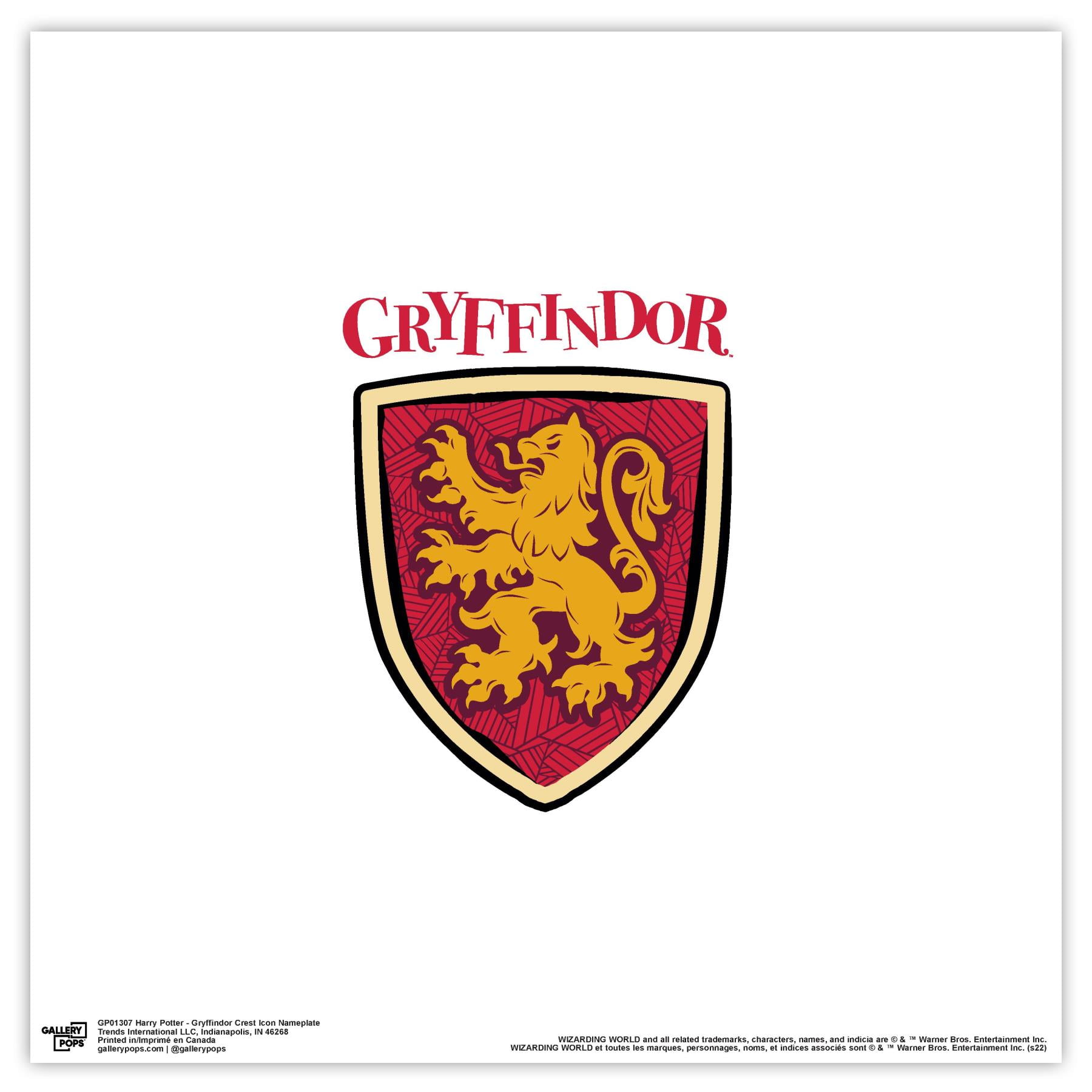Gallery Pops Harry Potter - Gryffindor Crest Icon Nameplate Wall Art ...