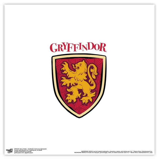 Gallery Pops Harry Potter - Gryffindor Crest Icon Nameplate Wall Art ...